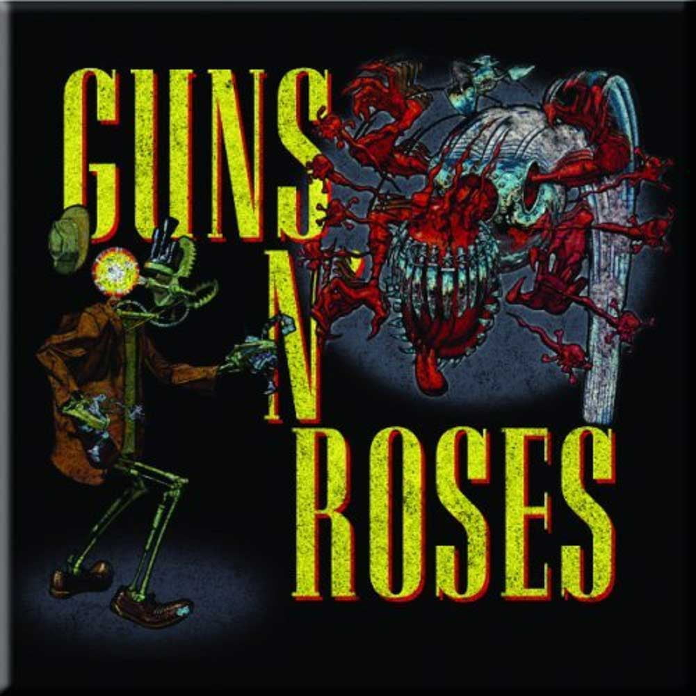 Guns N Roses Attack band logo new Official 76mm x 76mm Fridge Magnet ...