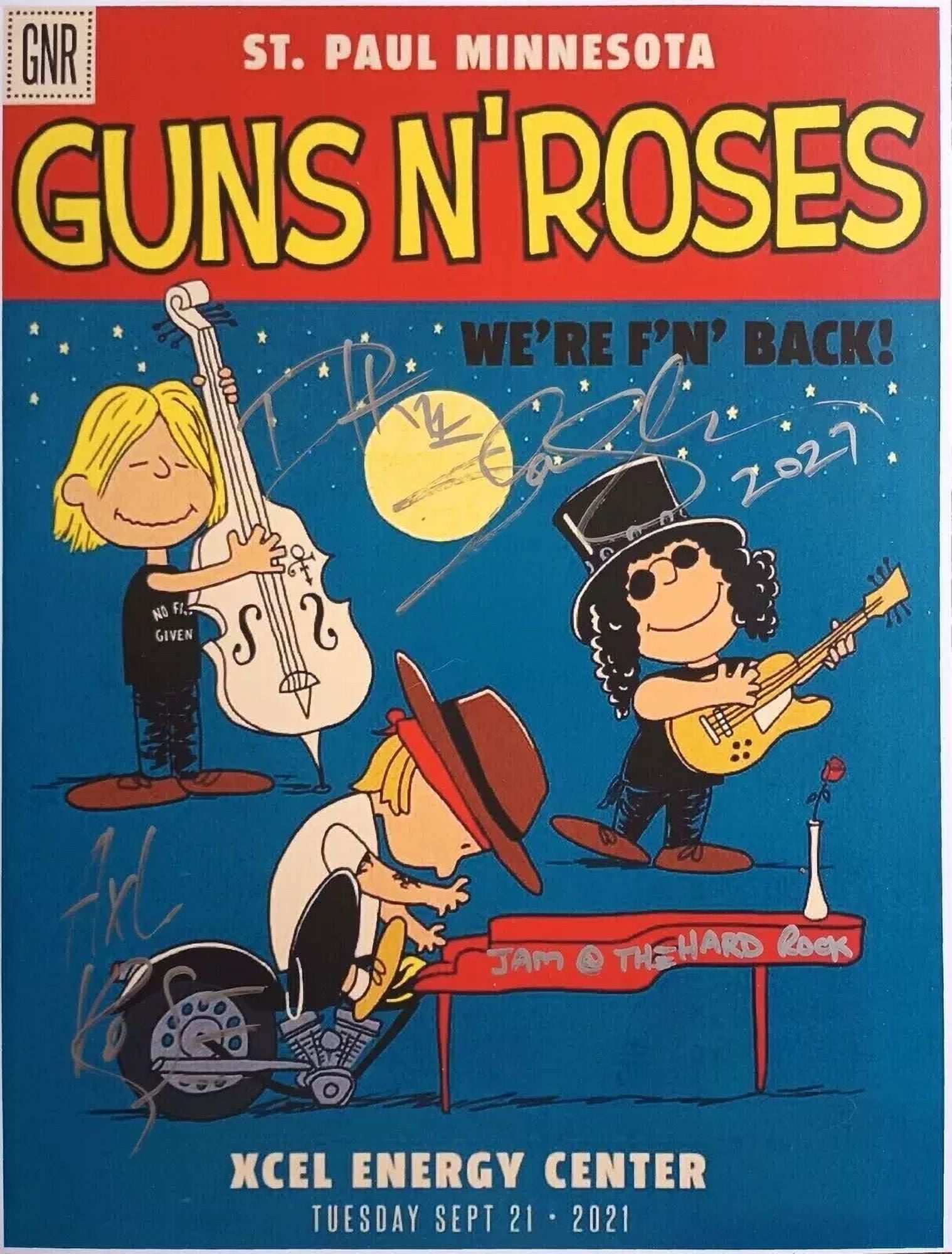 Guns N Roses Concert Poster 2021 Charlie Brown Edition in Reproduction ...