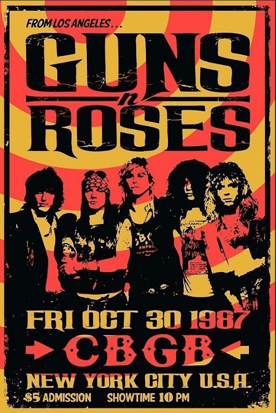 Guns N' Roses Poster 24x36 Rock Band Music Legends Concert Tour - Walmart.com