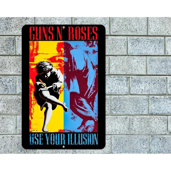 Guns N Roses Sign Aluminum Metal 8"X12" Garage Man Cave Classic Rock ...