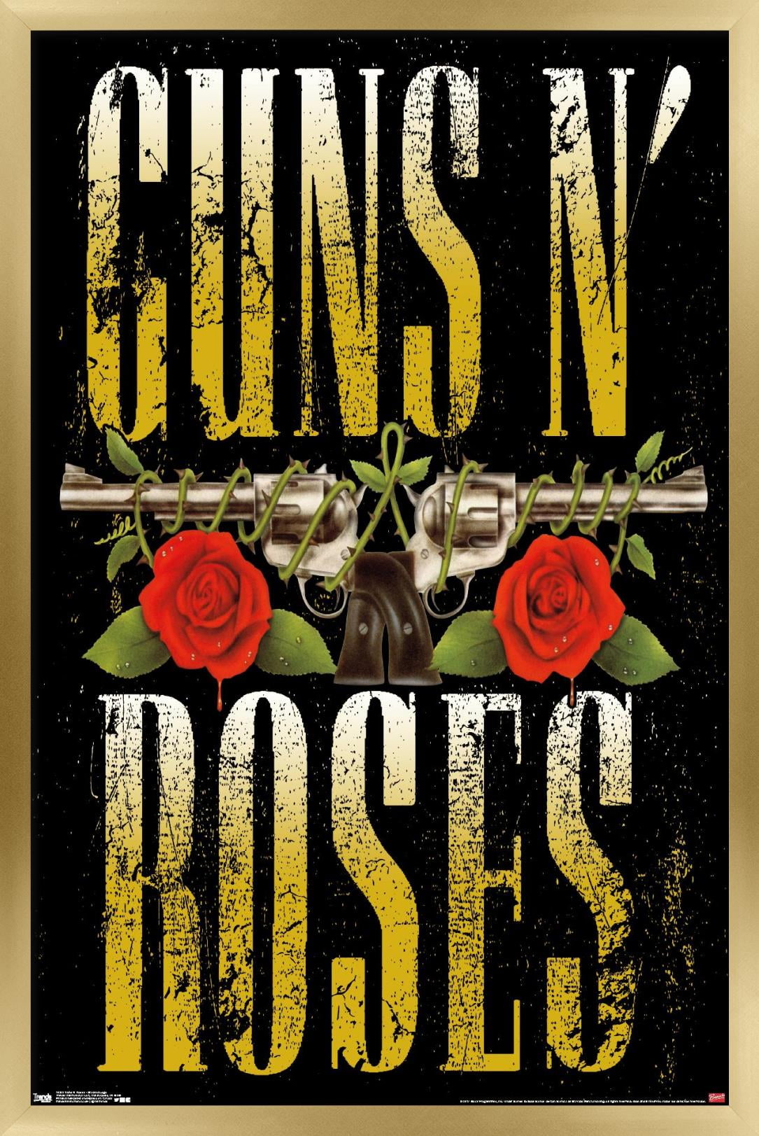 Guns N' Roses - Stacked Logo Wall Poster, 22.375" x 34", Framed ...