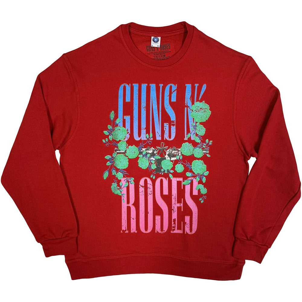 Guns N' Roses Unisex Sweatshirt Guns & Vine (Red) (Oversized) - Walmart.com