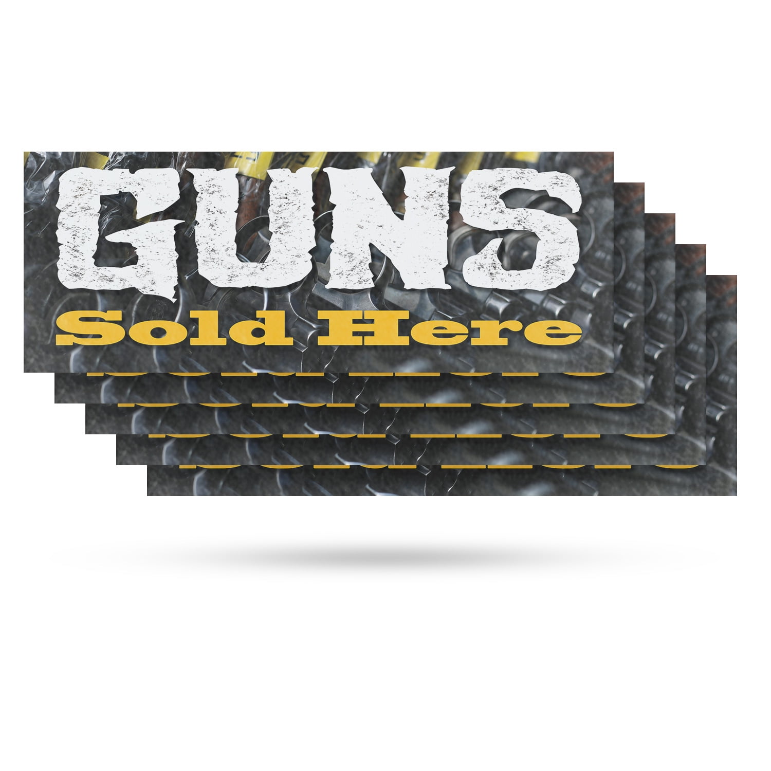 Guns Sold Here Vinyl Decal 5 Pack of 24 Inch x 9 Inch Weatherproof ...
