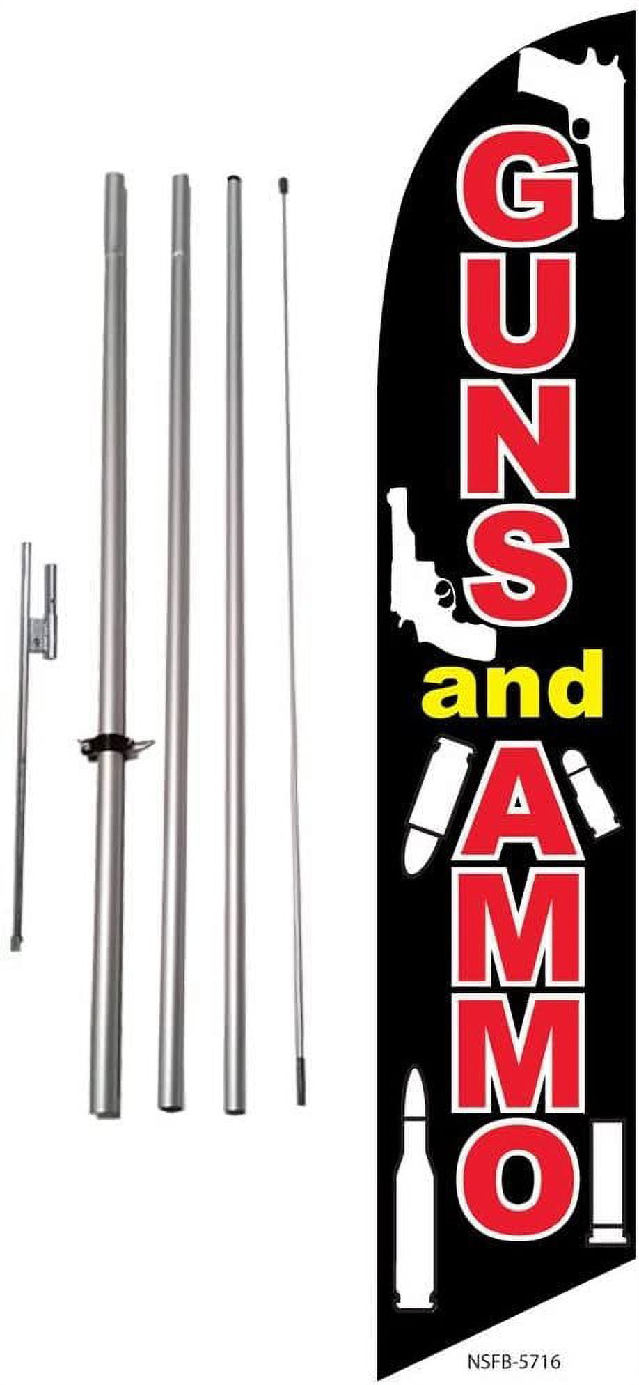 Guns and Ammo for Sale Feather Banner Swooper Flag Kit, Includes Pole ...