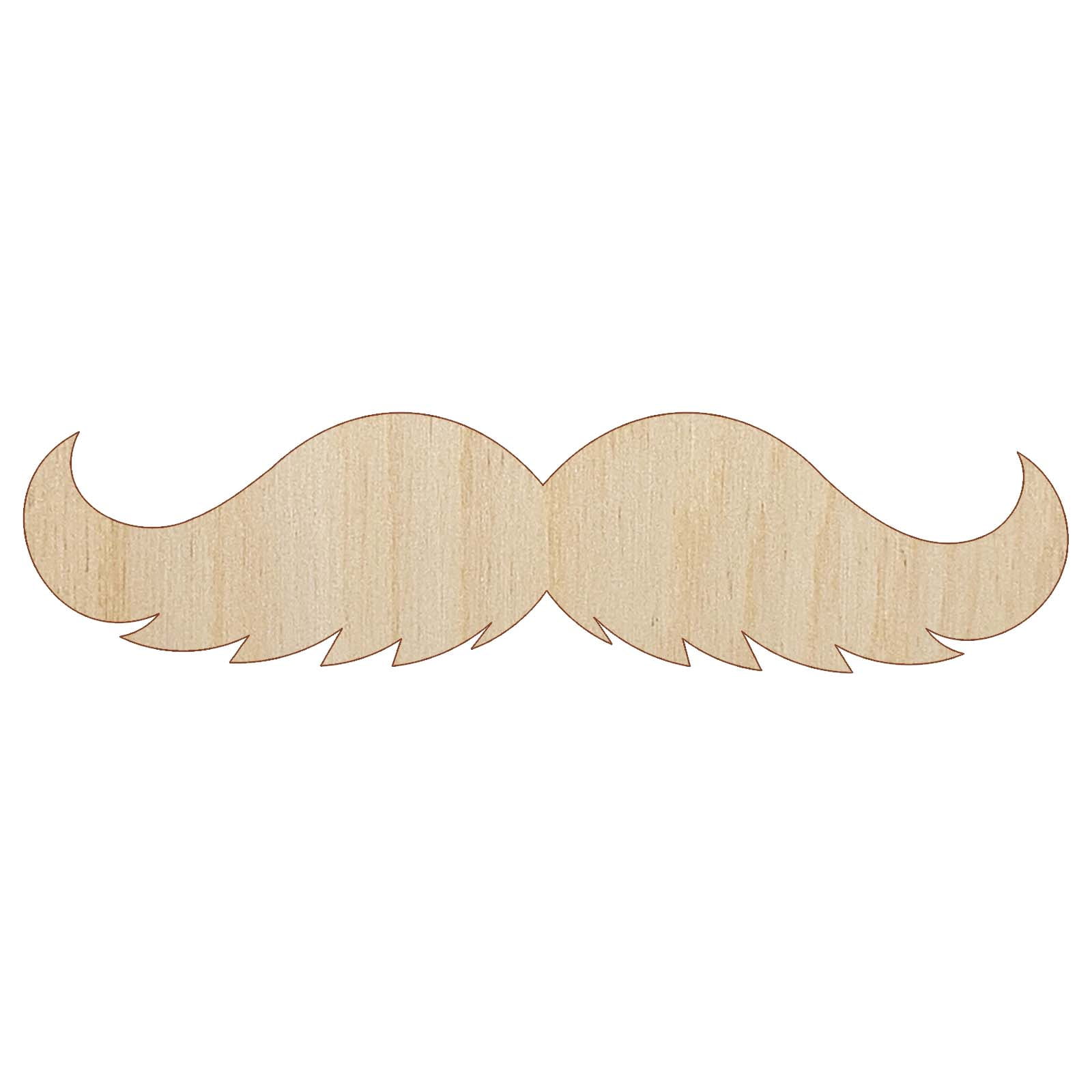 Gunslinger Mustache Moustache Silhouette Wood Shape Unfinished Piece ...