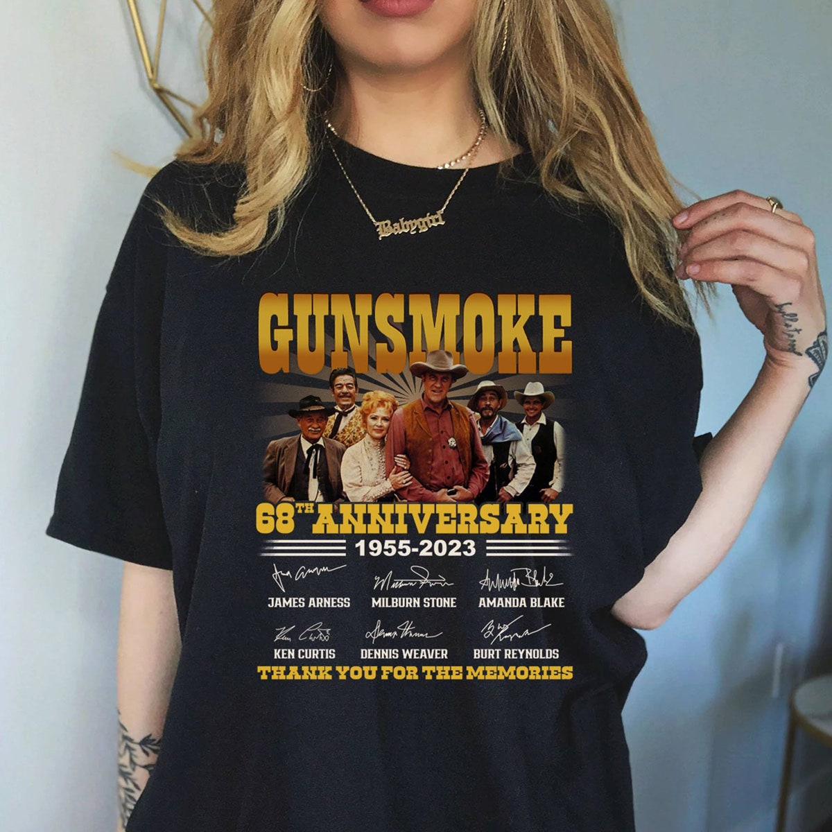 Gunsmoke Shirt Gunsmoke Movie Shirt Gunsmoke 68th Anniversary Tshirt ...