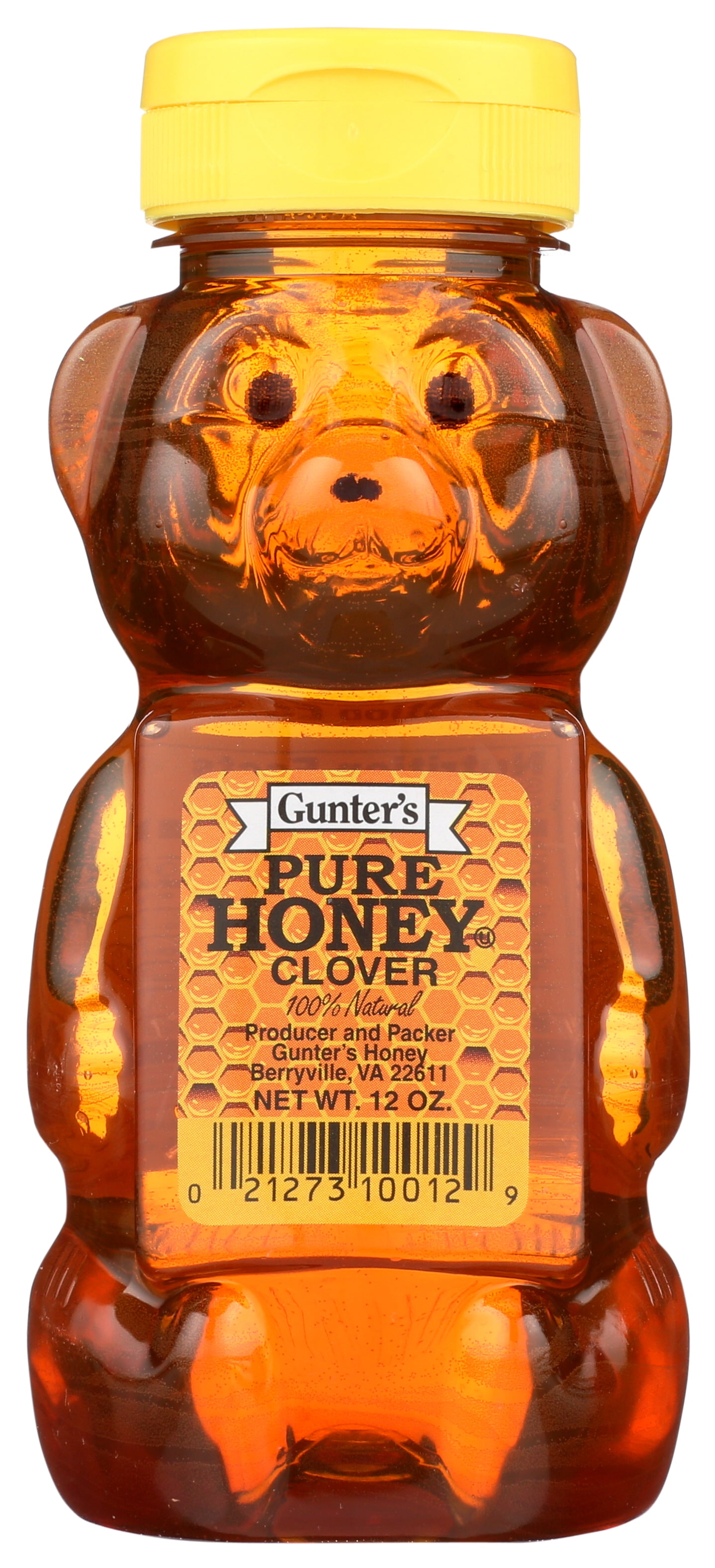 Gunter's Organic Pure Real Clover Honey Bear, 100% Natural, 12 oz ...