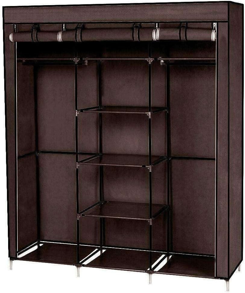 Guo APSU 69" Portable Closet Wardrobe Clo Shoe Organizer Storage ...