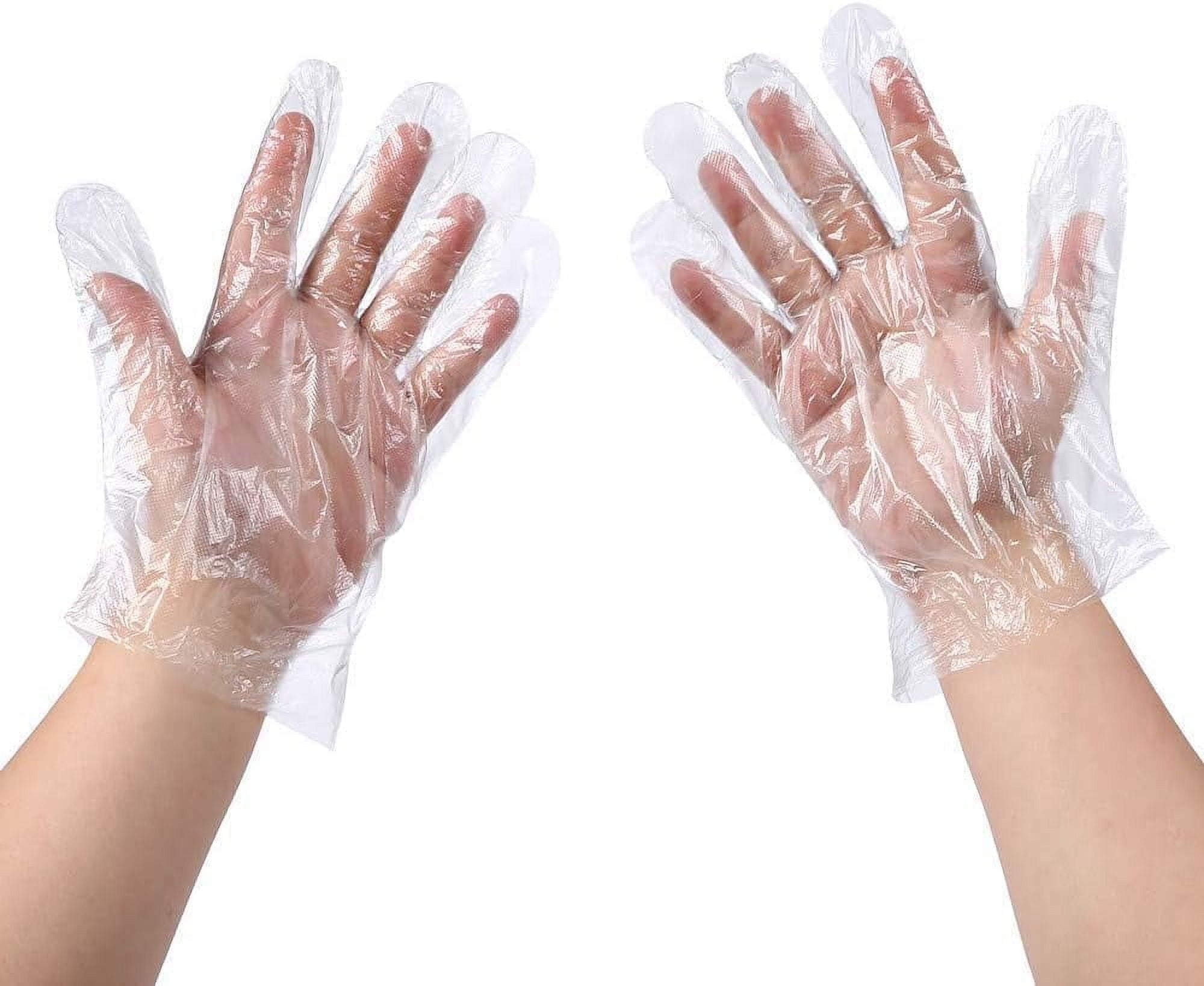 Guo Disposable Food Prep Gloves - 500 Piece Plastic Food Safe ...