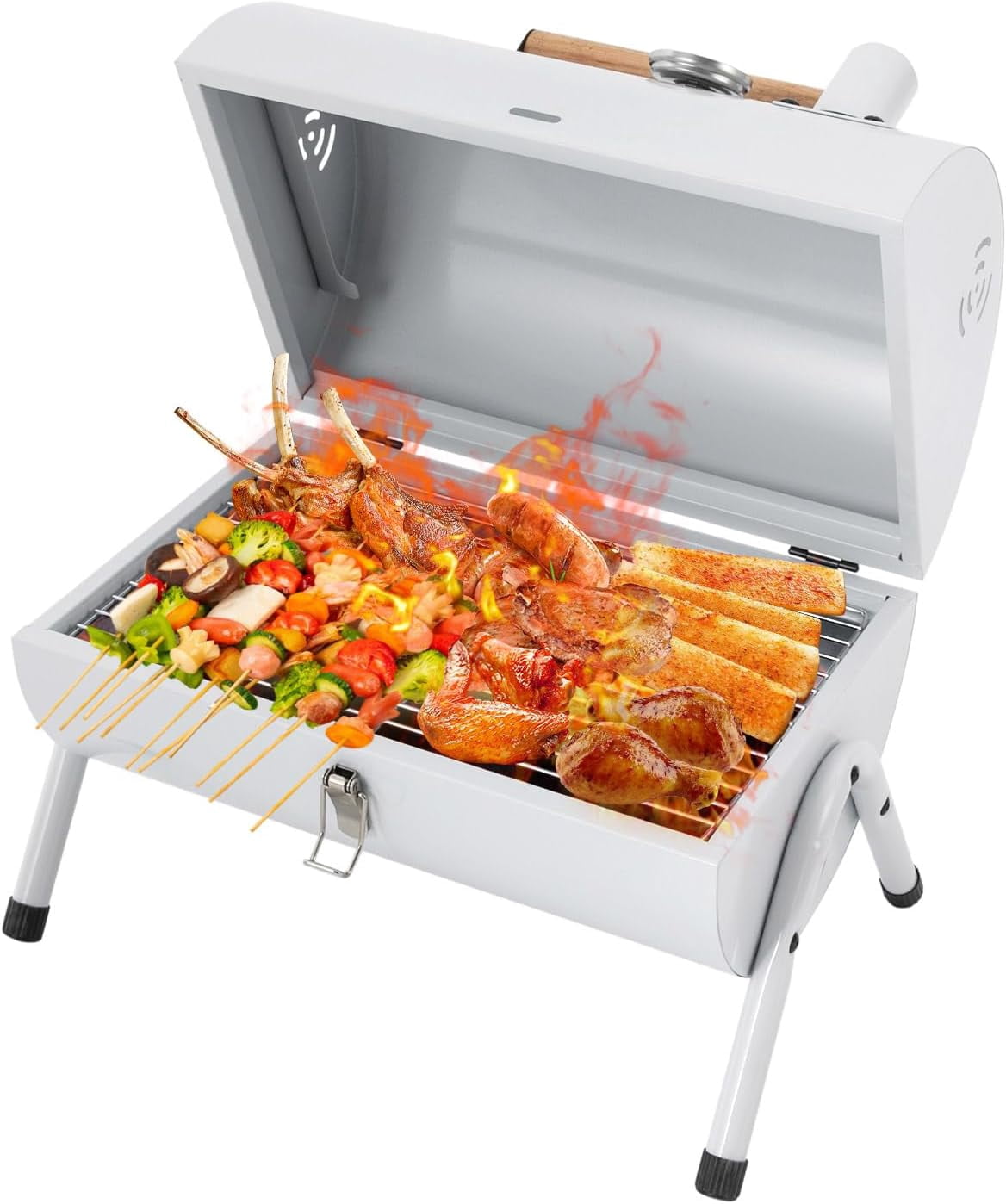 Guo Portable BBQ Grill, Portable Charcoal Grill, Multi-functional BBQ ...