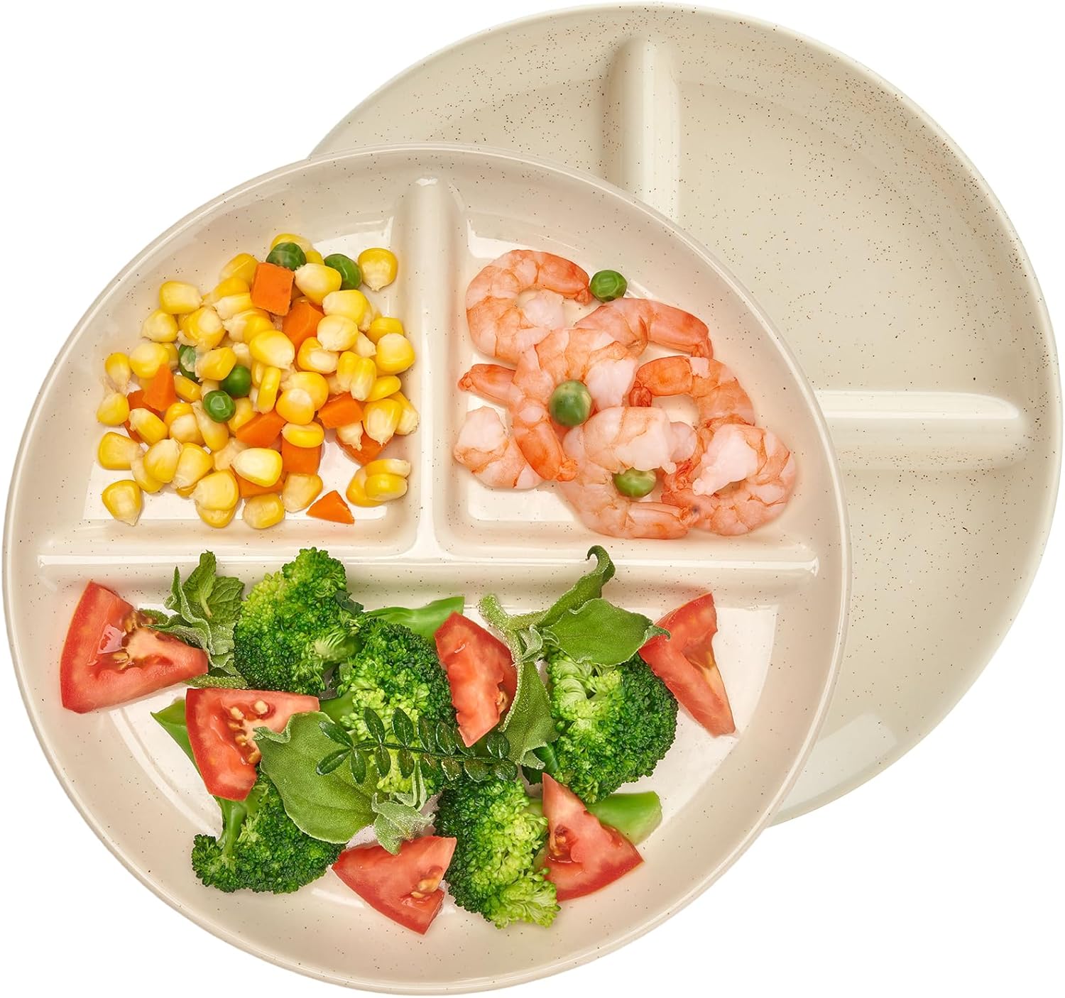Guo Portion Control Plates Set of 2, 9 Inch Divided Plates for Adults ...