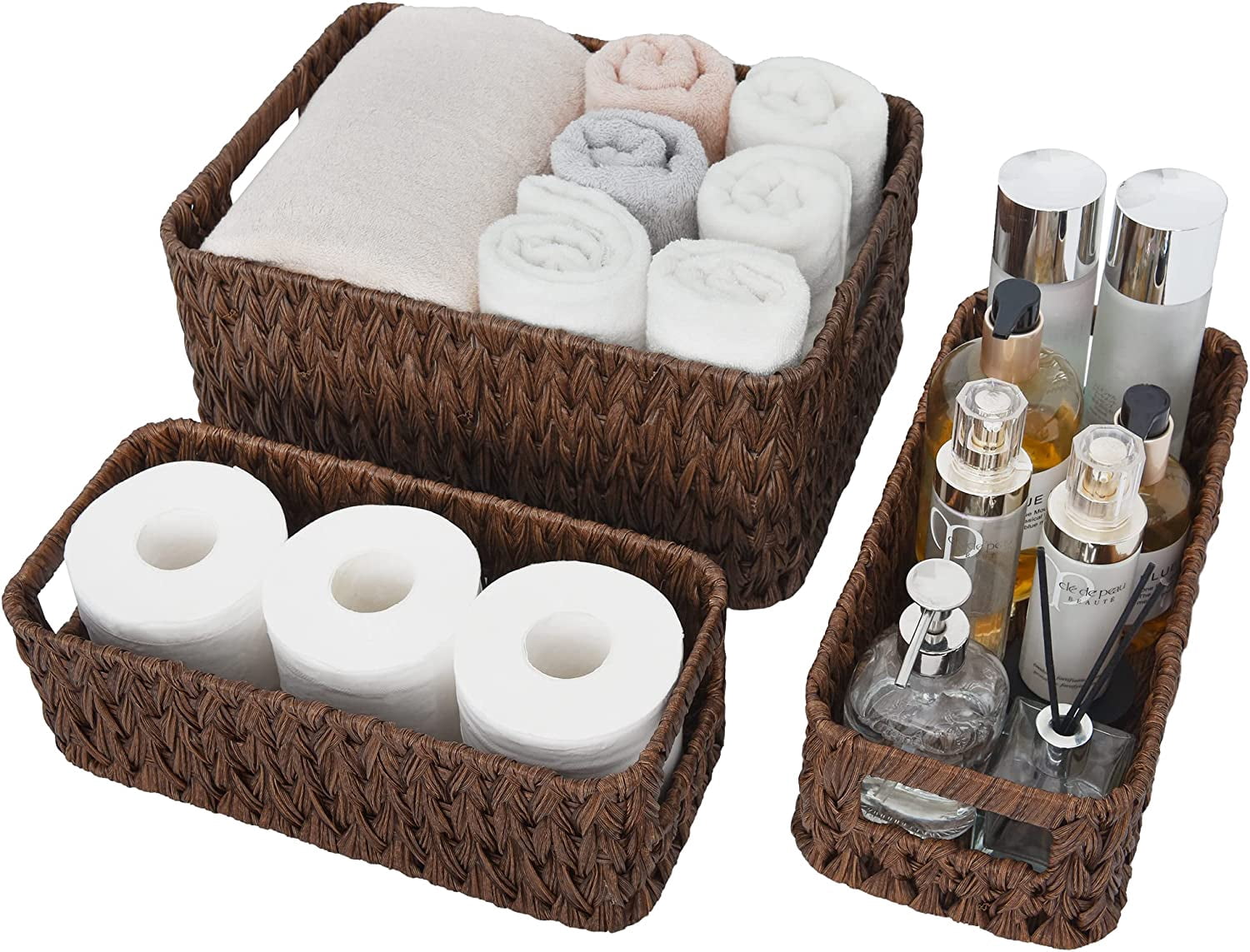 Guo Storage Baskets for Shelves, Waterproof Basket Set for Organizing ...