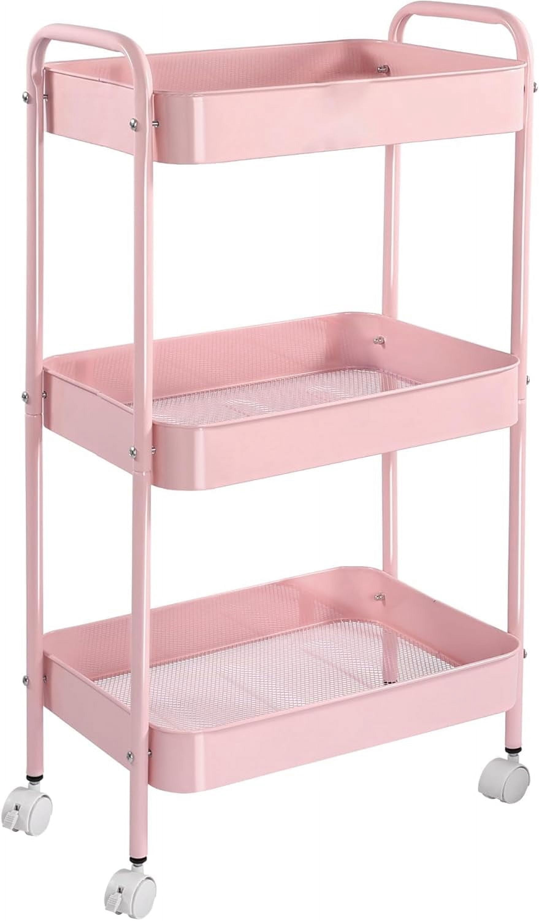 Guo Storage Craft Art Trolley Organizer Serving, 3 Hanging Baskets Easy ...