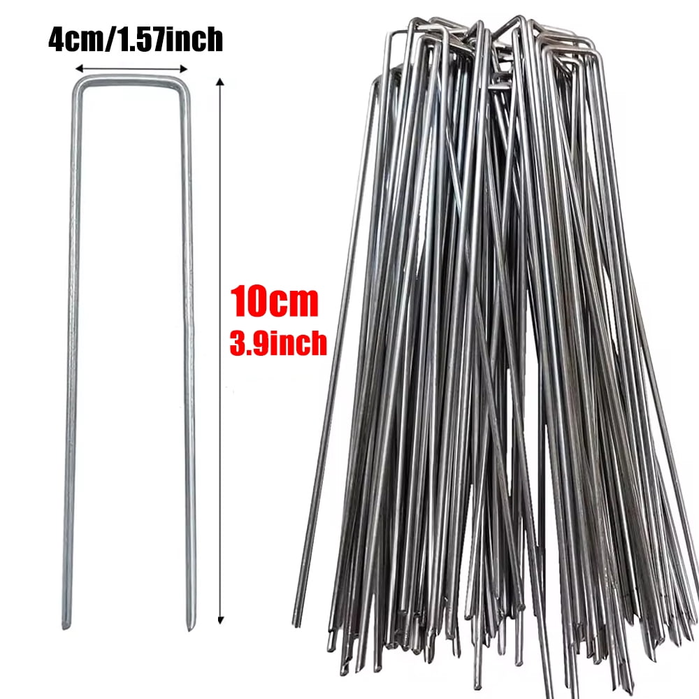 Guo TaoU-shaped Garden Staples Heavy-duty Fence Tubing Stakes Sod Pins ...