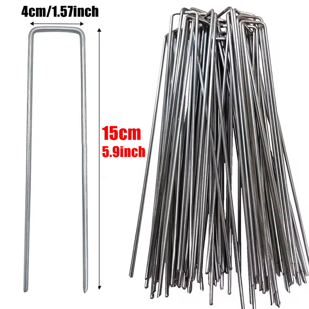Guo TaoU-shaped Garden Staples Heavy-duty Fence Tubing Stakes Sod Pins ...