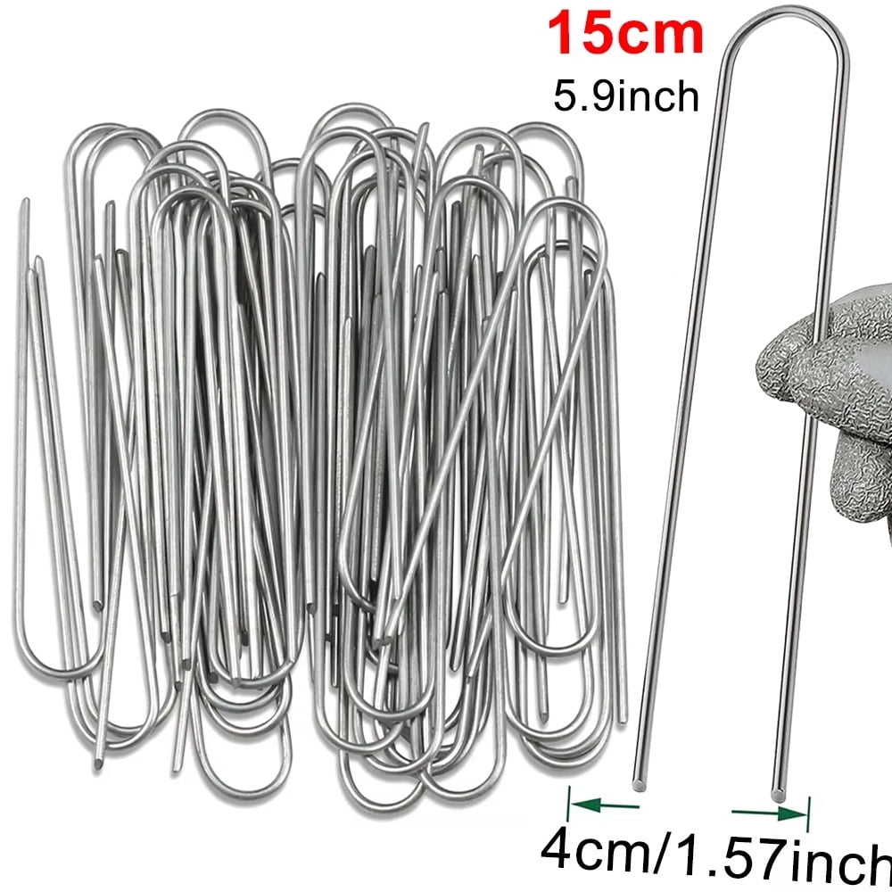 Guo TaoU-type Garden Staples Heavy-duty Fence Tubing Stakes Sod Pins ...