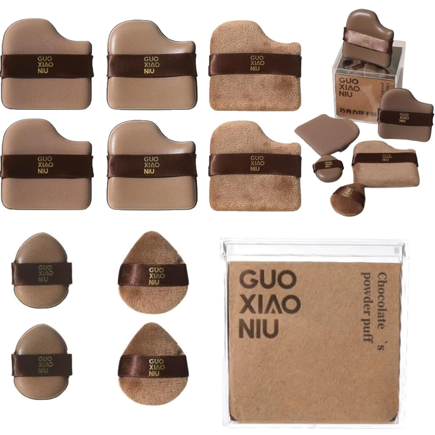 Guo Xiao Niu Makeup Puff, Guoxiaoniu Makeup Puff, 1 Box Of 6 Pcs Guo ...