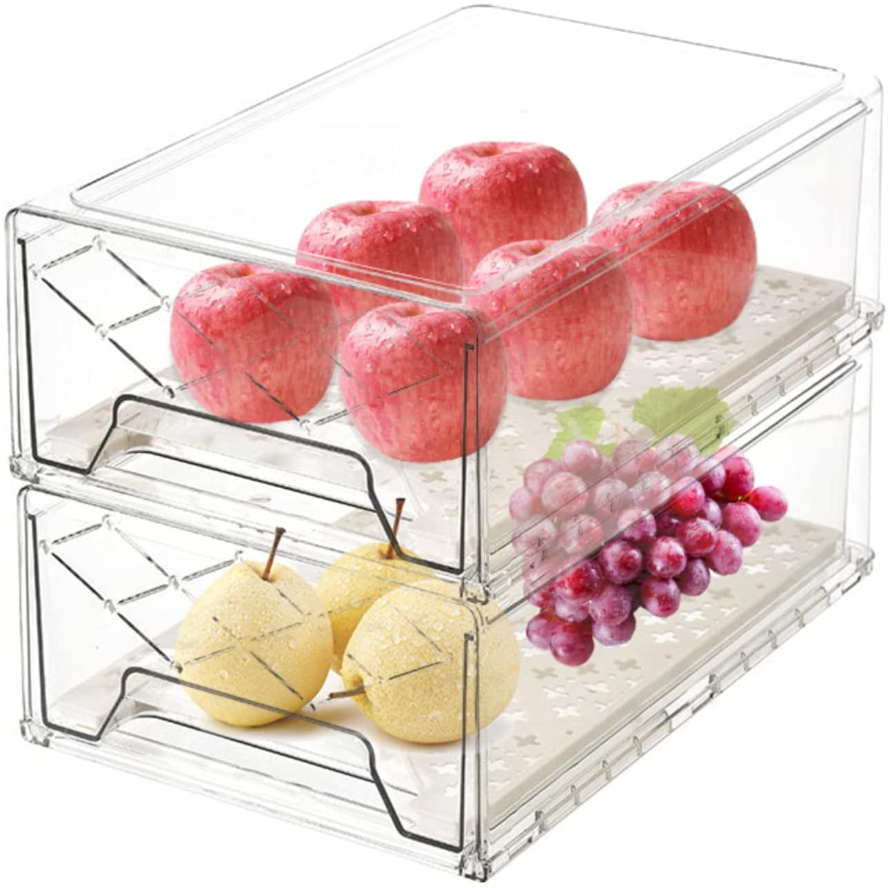 GuoTcusy Fridge Organizer Bins Pantry Organization and Storage Plastic ...