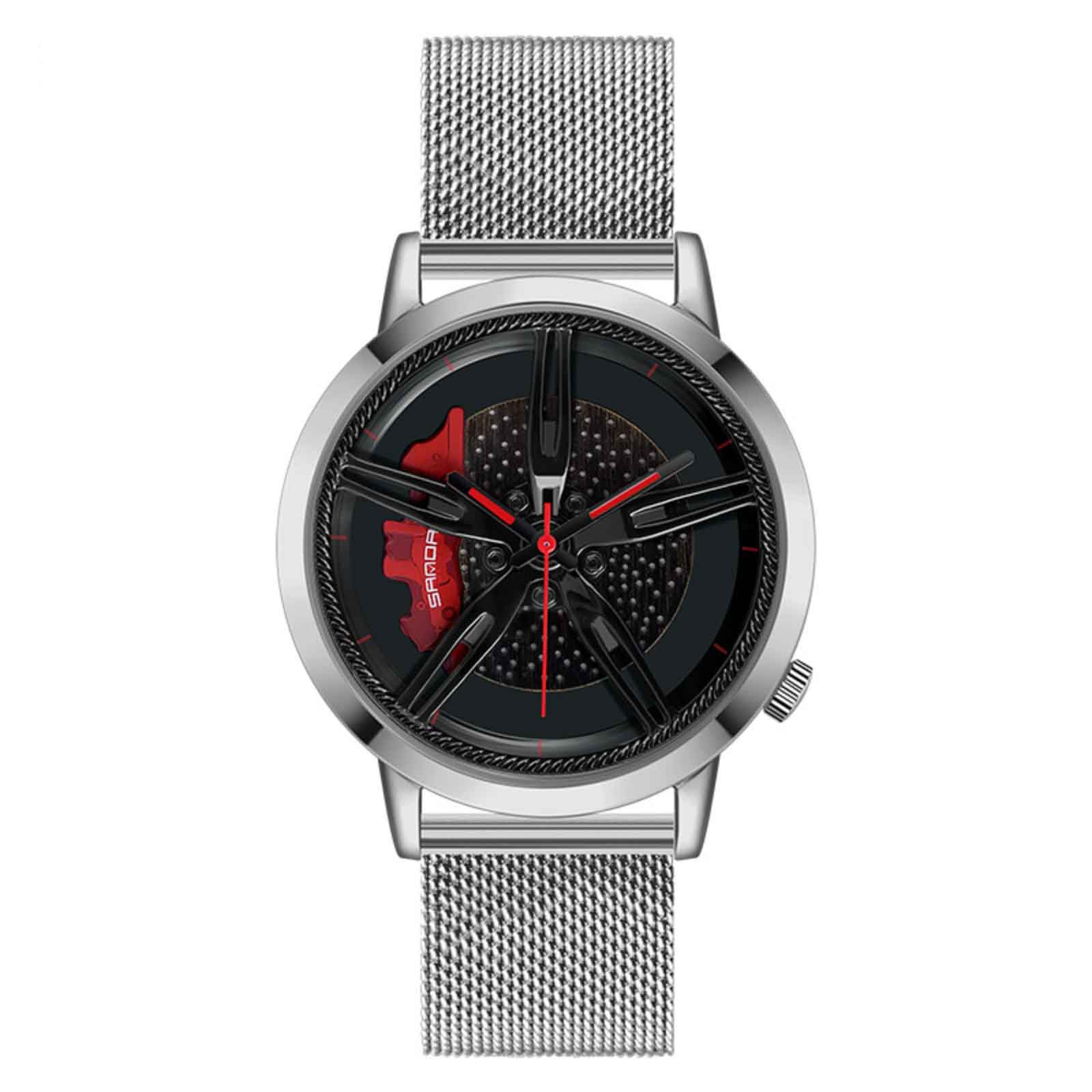 Guodhu Creative 3D Car Wheel Watches Stylish Mens Wrist Watch Fashion ...