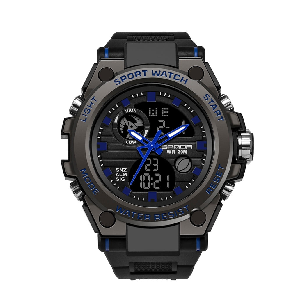 Guodhu Digital Analog Watches for Men,Outdoor Sports Waterproof ...