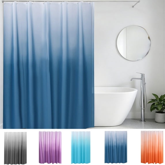 Guodhu Gradient Shower Curtain Waterproof and Washable, EVA Fabric ...