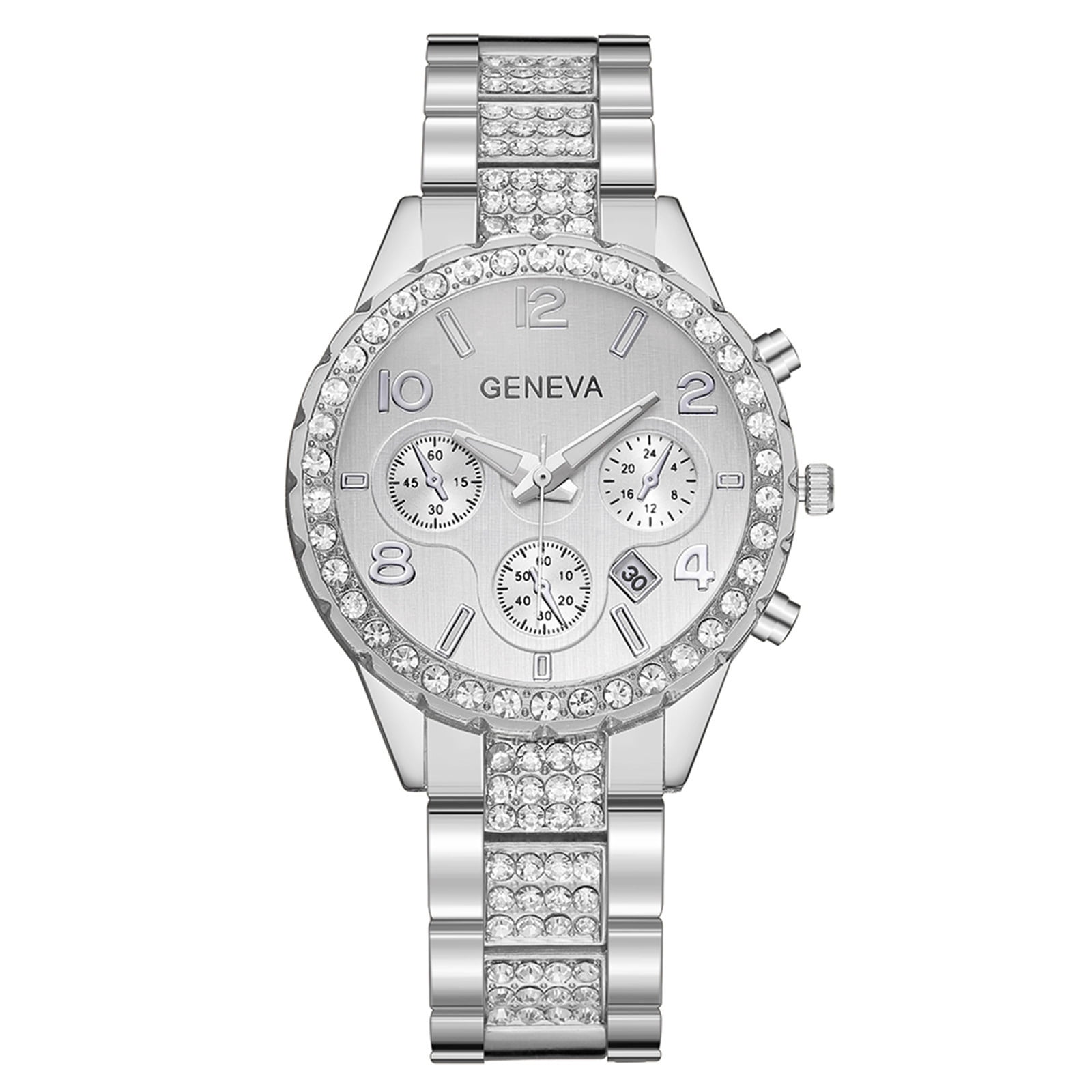 Guodhu Luxury Mens & Womens Gold/Silver Dress Watches Sparking ...