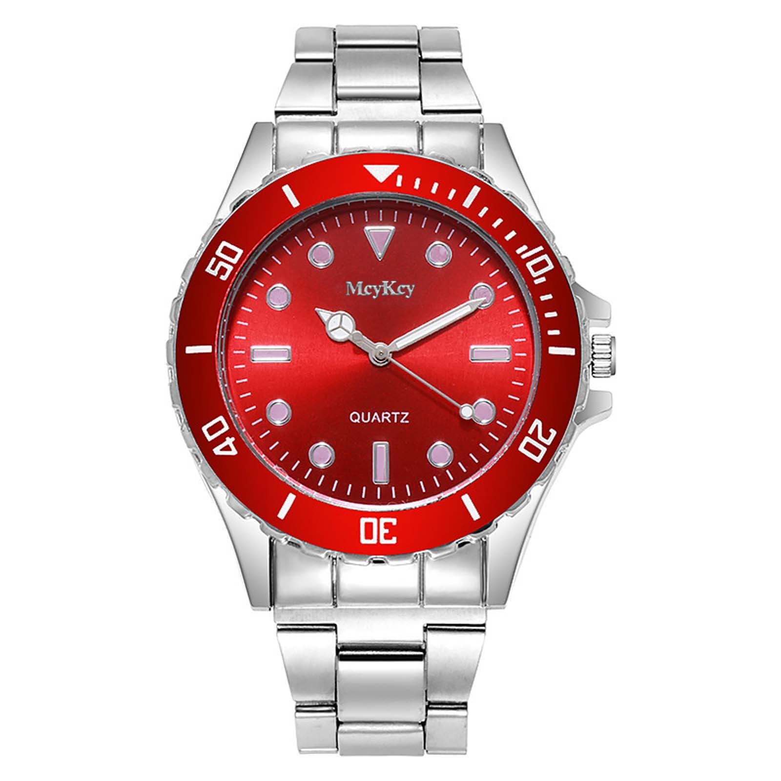 Guodhu Mens Casual Watch Stainless Steel Band - Classic Style Analog ...
