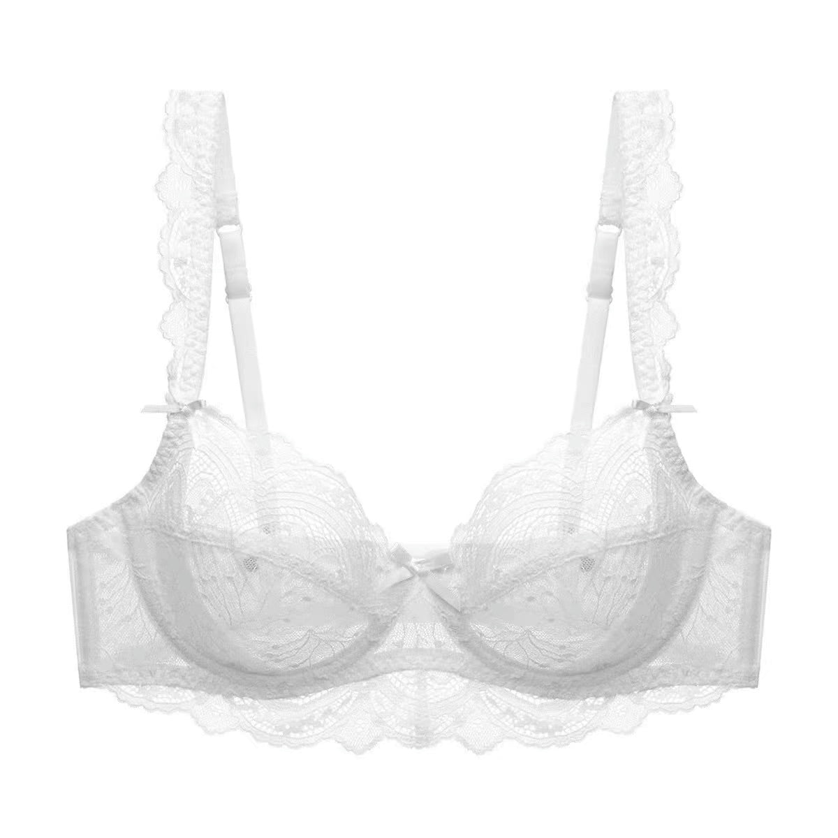 Guoeappa Women's Lace Bra Beauty Sheer Sexy Bra Non Padded Underwired ...