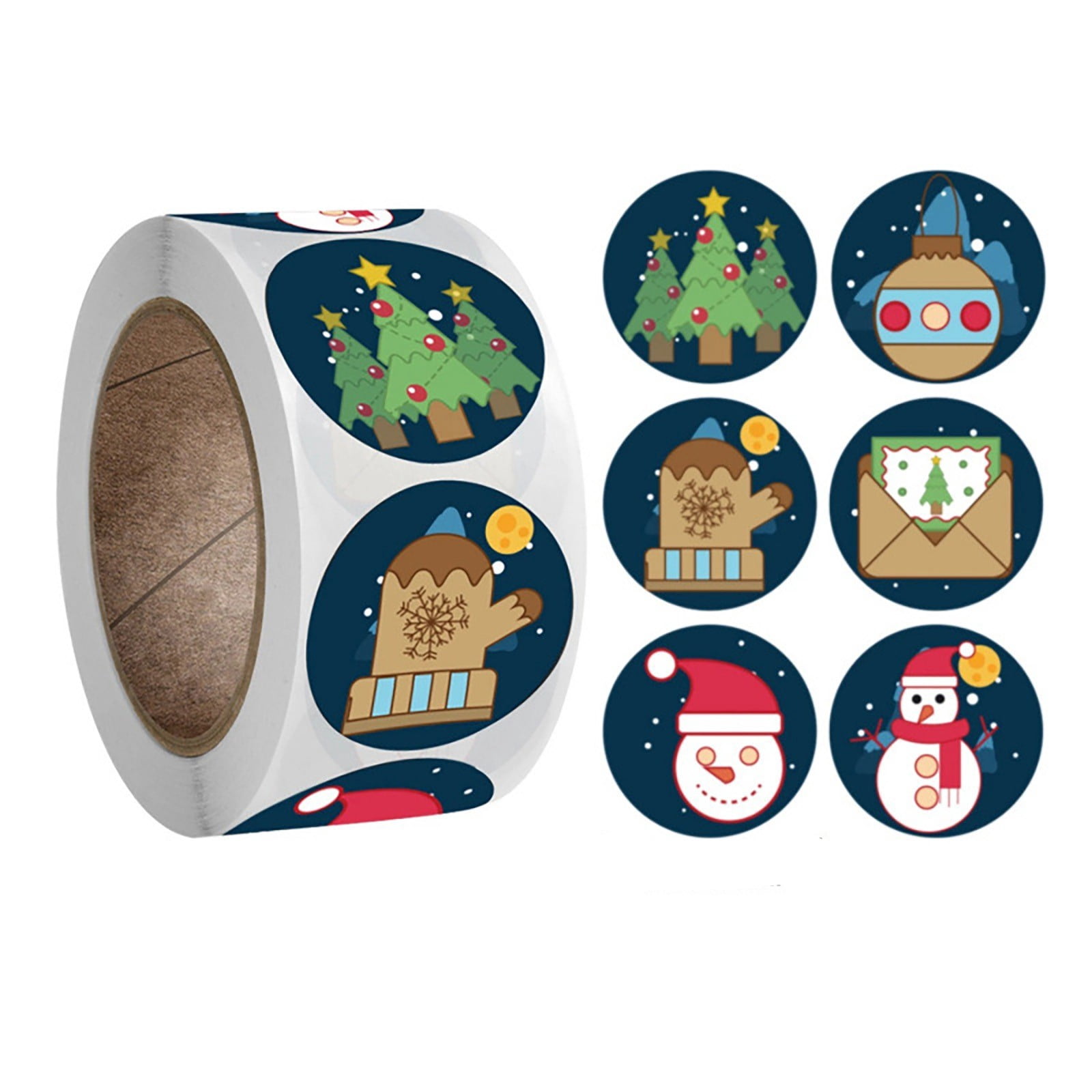 Guopo 500pcs/roll Cute Christmas Stickers Skateboard Fridge Guitar ...