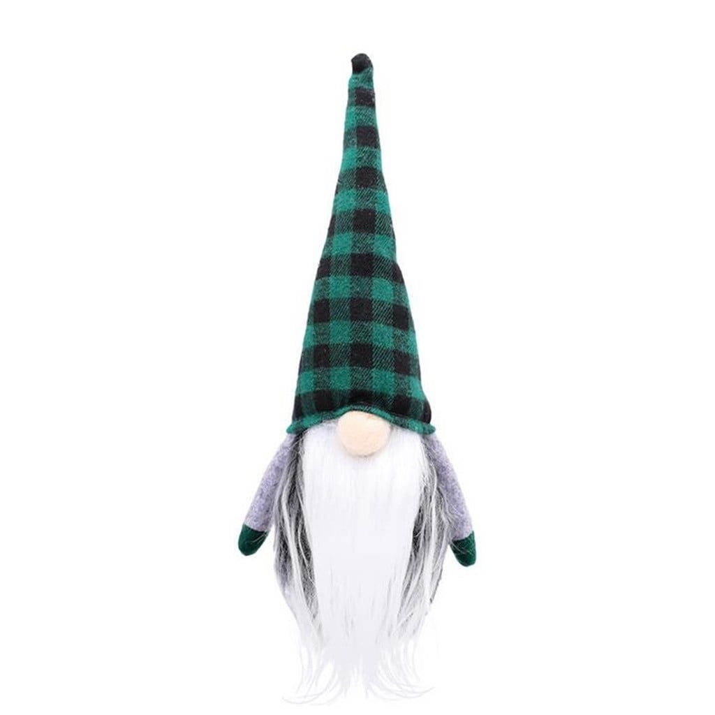 Guopo Checkered Christmas Faceless Doll Figurine Rudolph Forest Old Man ...