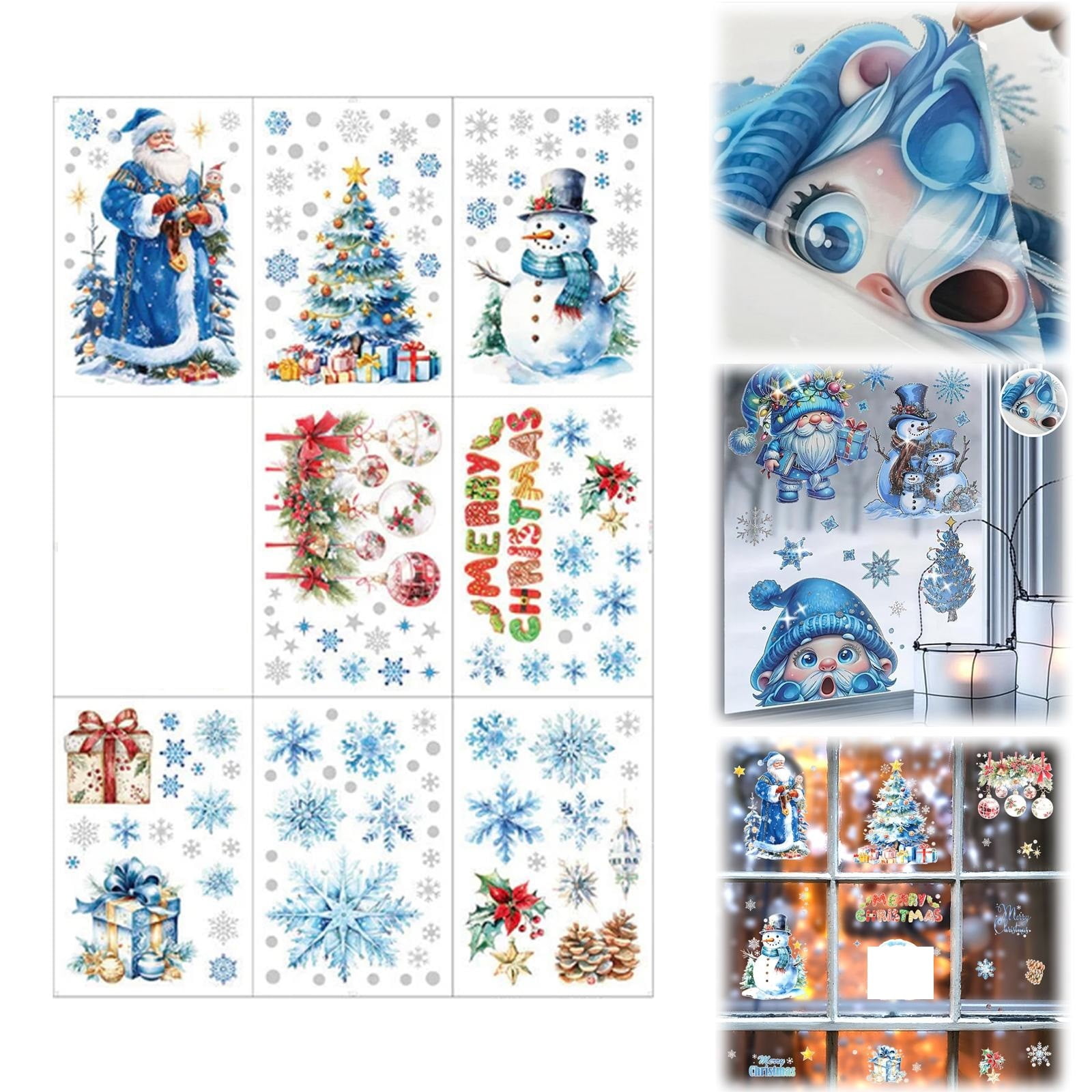 Guopo Christmas Rub On Transfers For Crafts And Furniture Blue Winter ...