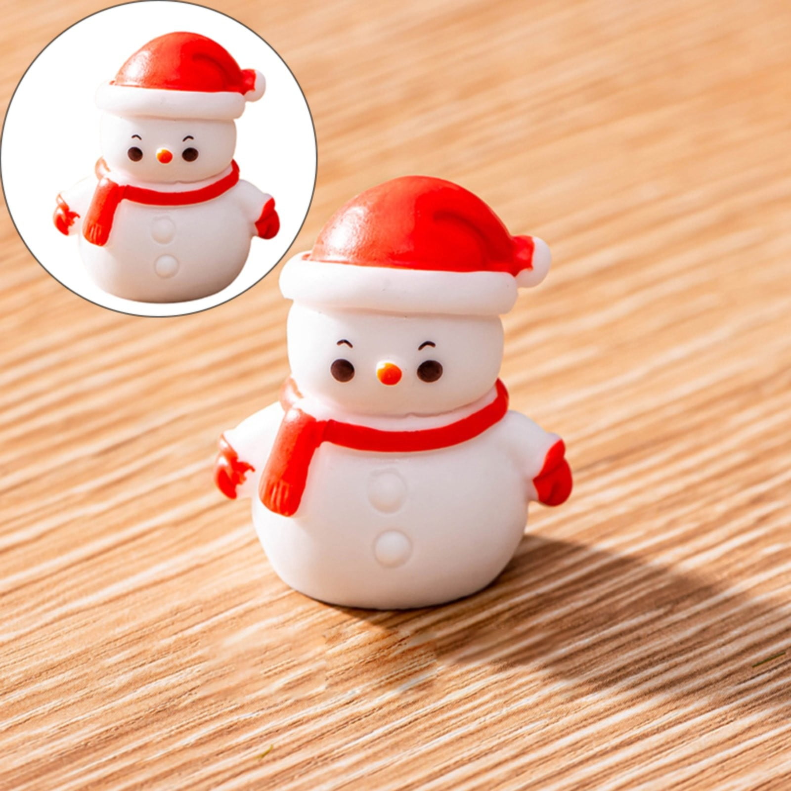 Guopo Christmas Snowman Sculpture Tabletop Decoration Set 7 Mini Resin ...