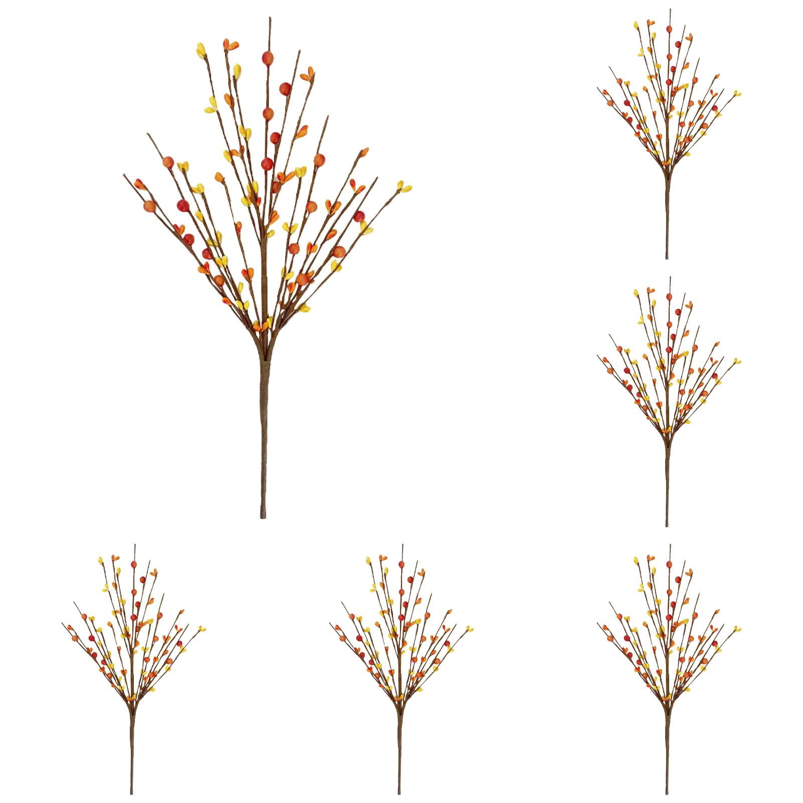 Guopo Fall Artificial Berry Stems Berry Picks Branches Fall Orange ...