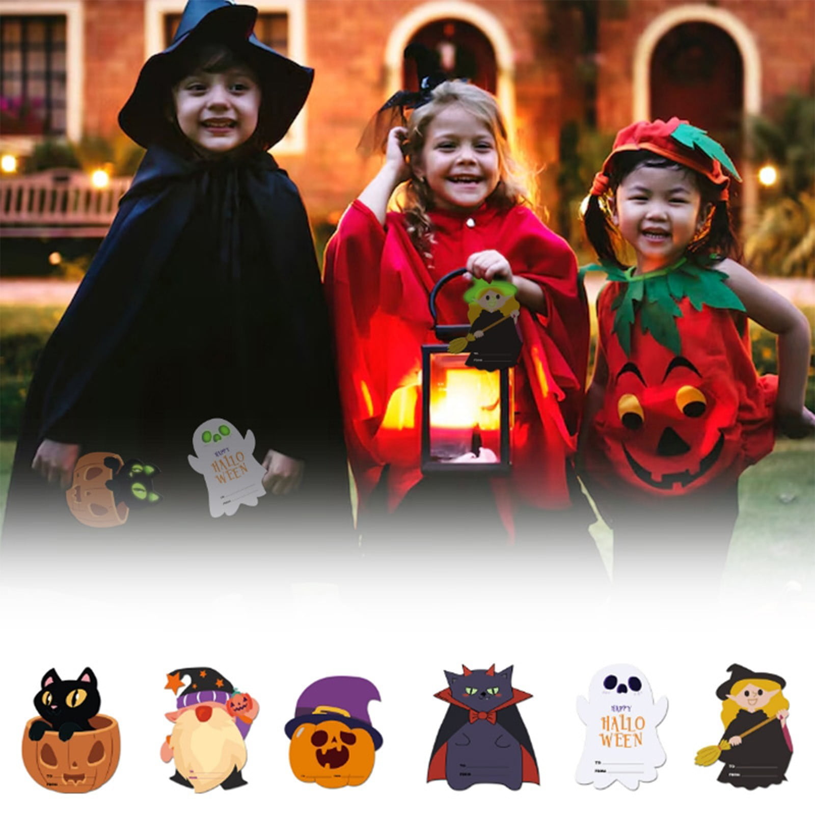 Guopo Halloween Card Classroom Exchange Card With Luminous White ...