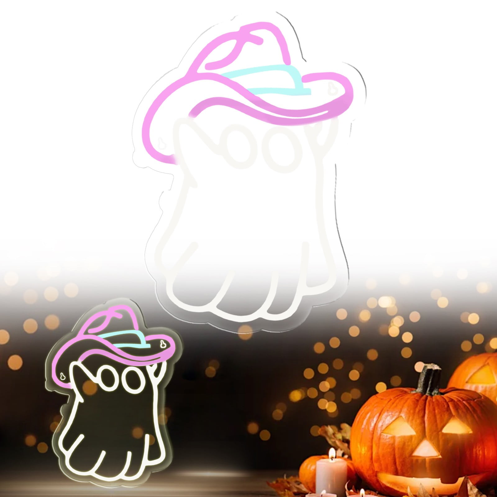 Guopo Halloween Decoration Sign USB Powered Dimmable LED Wall Light ...