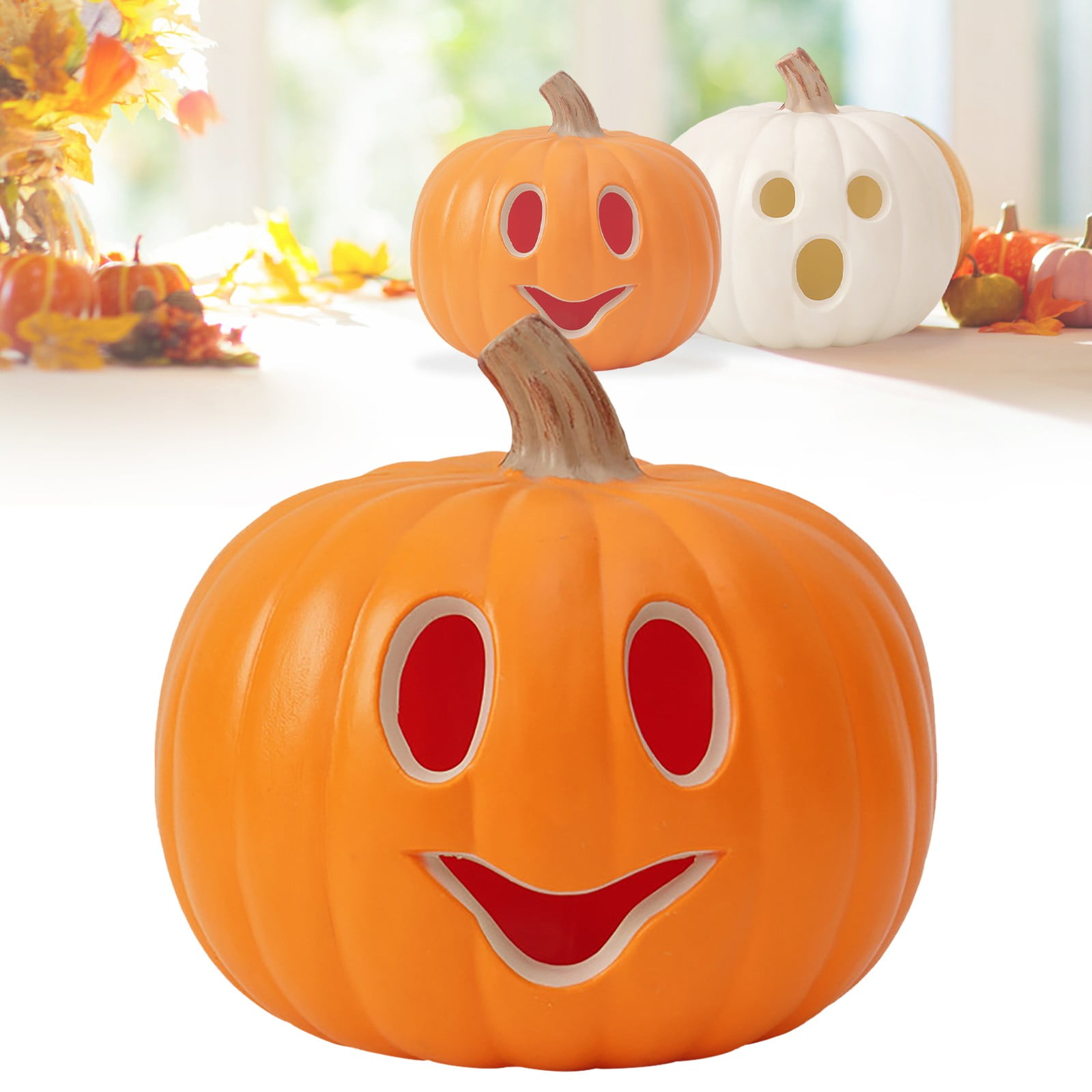 Guopo Halloween Pumpkin Light Halloween Table Lamp Artificial Glowing ...