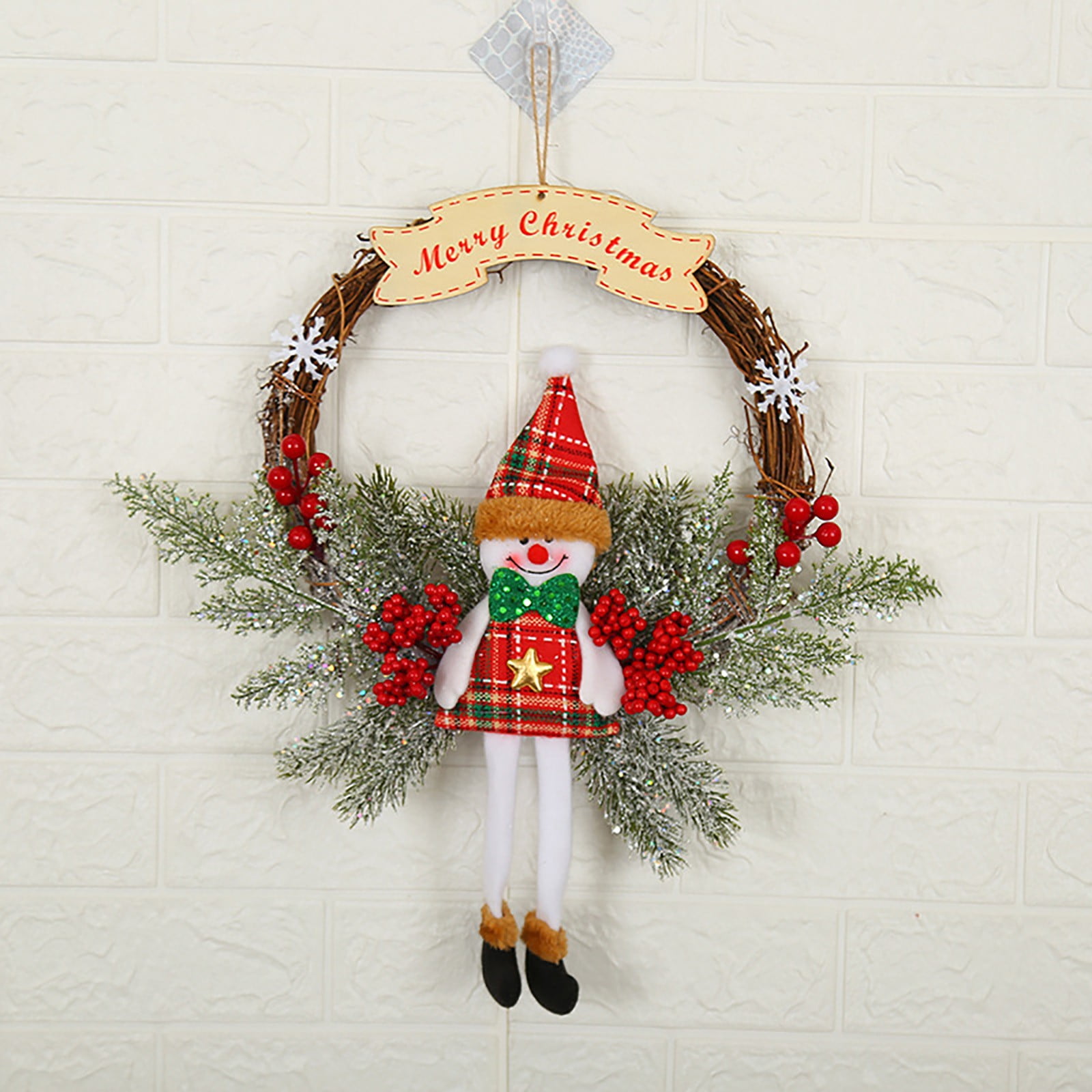 Guopo Wreath Christmas Decorations Garland Window Layout Door Hanging ...
