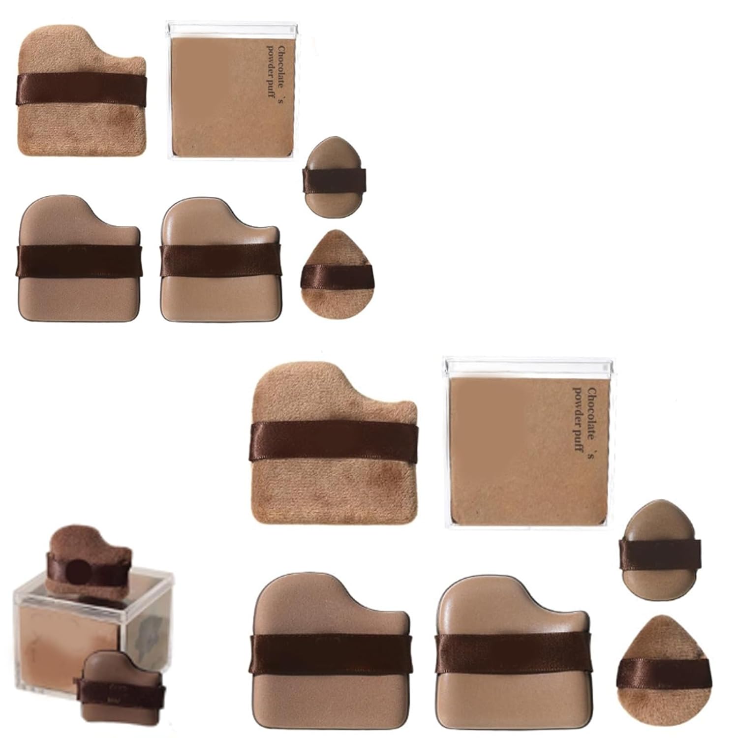 Guoxiaoniu Makeup Puff,Guo Xiao Niu Chocolate Color Quick Makeup ...