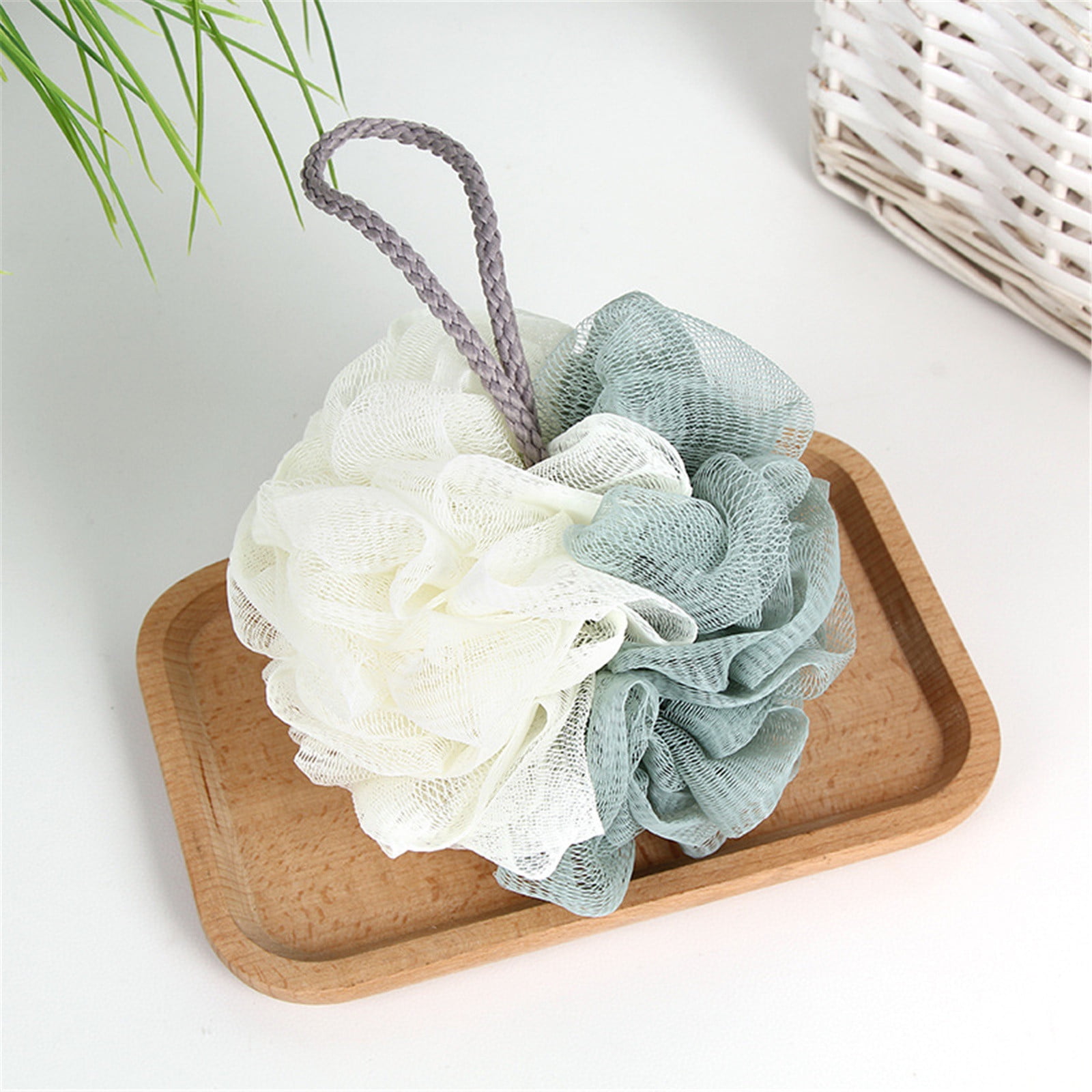 Guoxxzi Bath Shower Loofah Sponge Pouf Body Wash Scrubber,Bath Sponge ...
