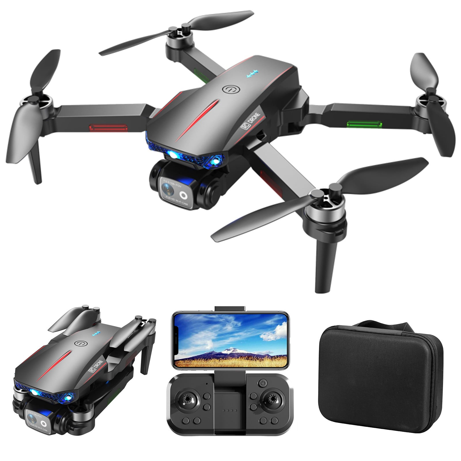 Guoxxzi Brushless Motor Drones With Dual Cameras Wind Resistance ...