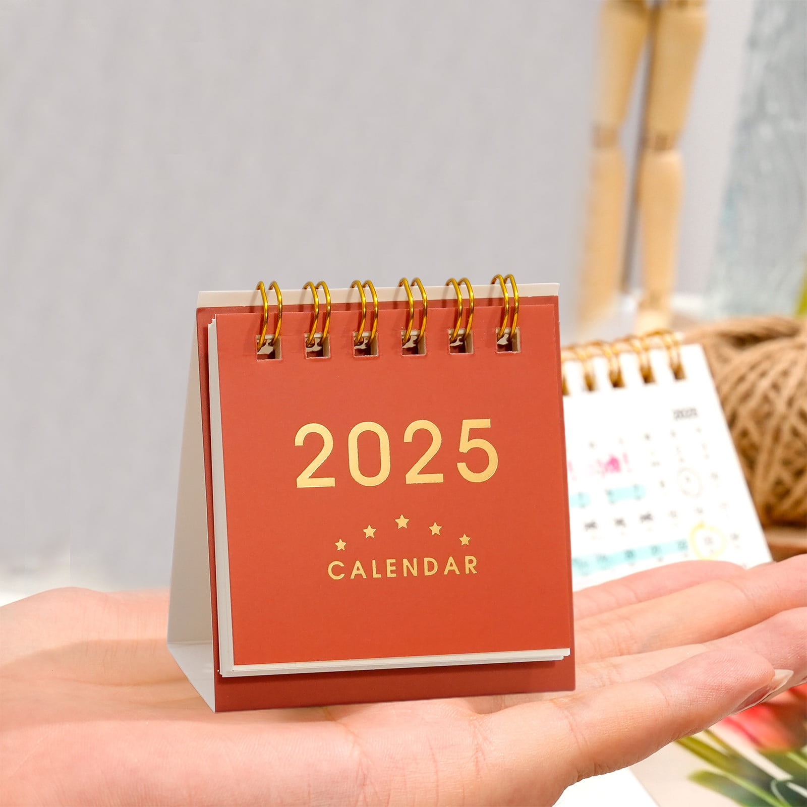 Guoxxzi Deals Small Desk Calendar 2025 Standing Flip Desktop Calendar ...