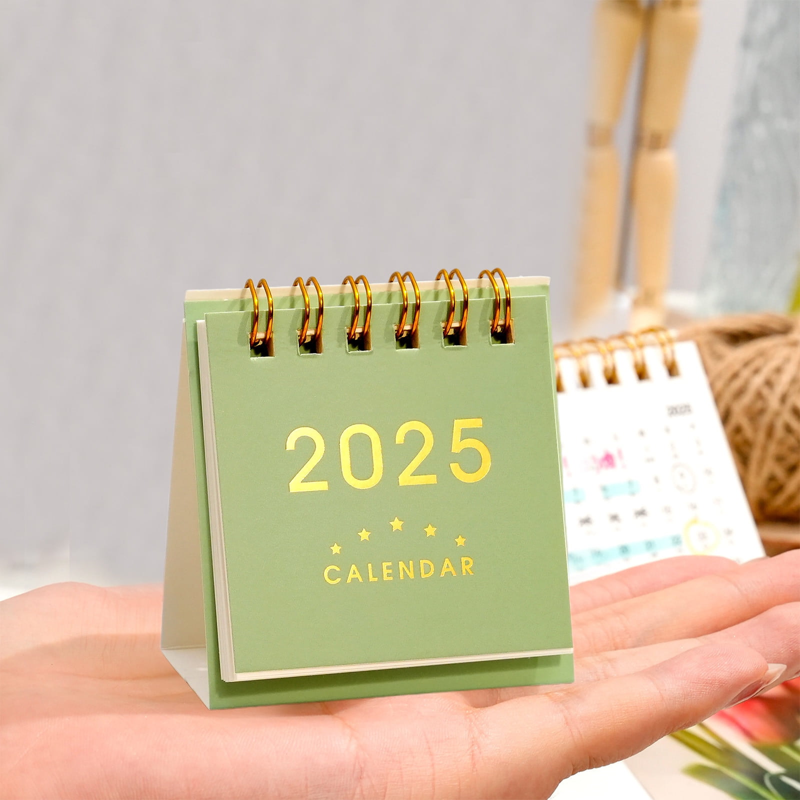 Guoxxzi Deals Small Desk Calendar 2025 Standing Flip Desktop Calendar ...