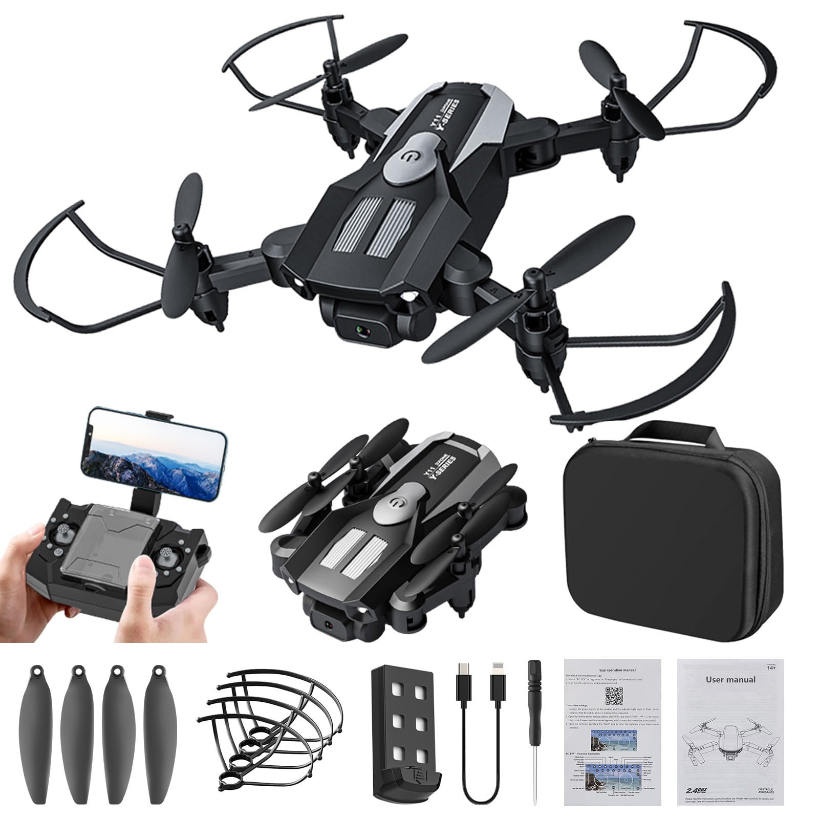Guoxxzi Mini Wifi Fpv Drone With Hd Camera Altitude Hold Mode Foldable Rc Drone Quadcopter Fly