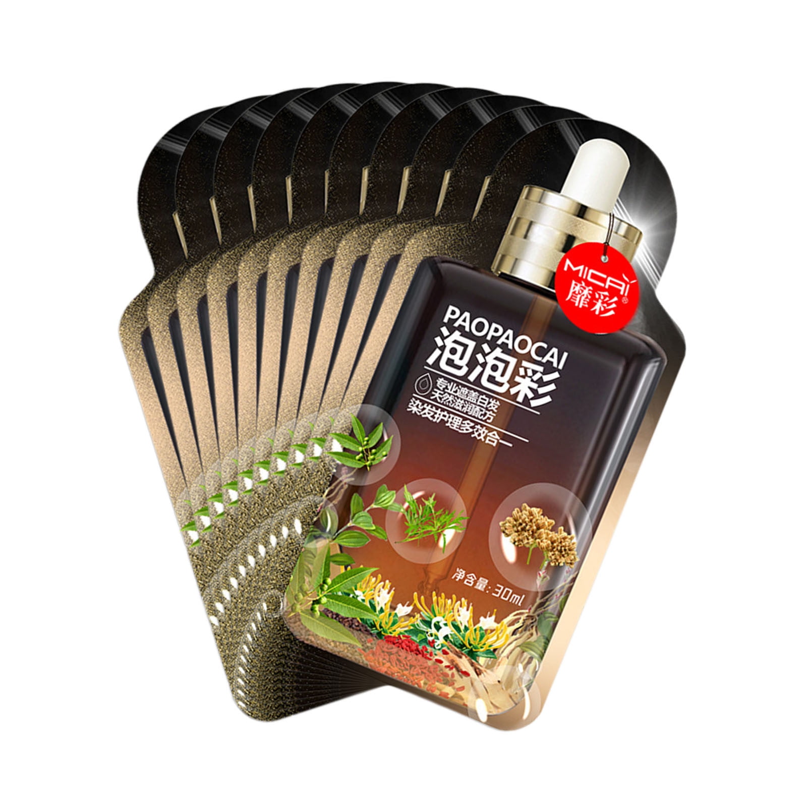 Guoxxzi Natural Plant Hair Dye, Bubble PLANT HAIR DYE 30ml, New ...