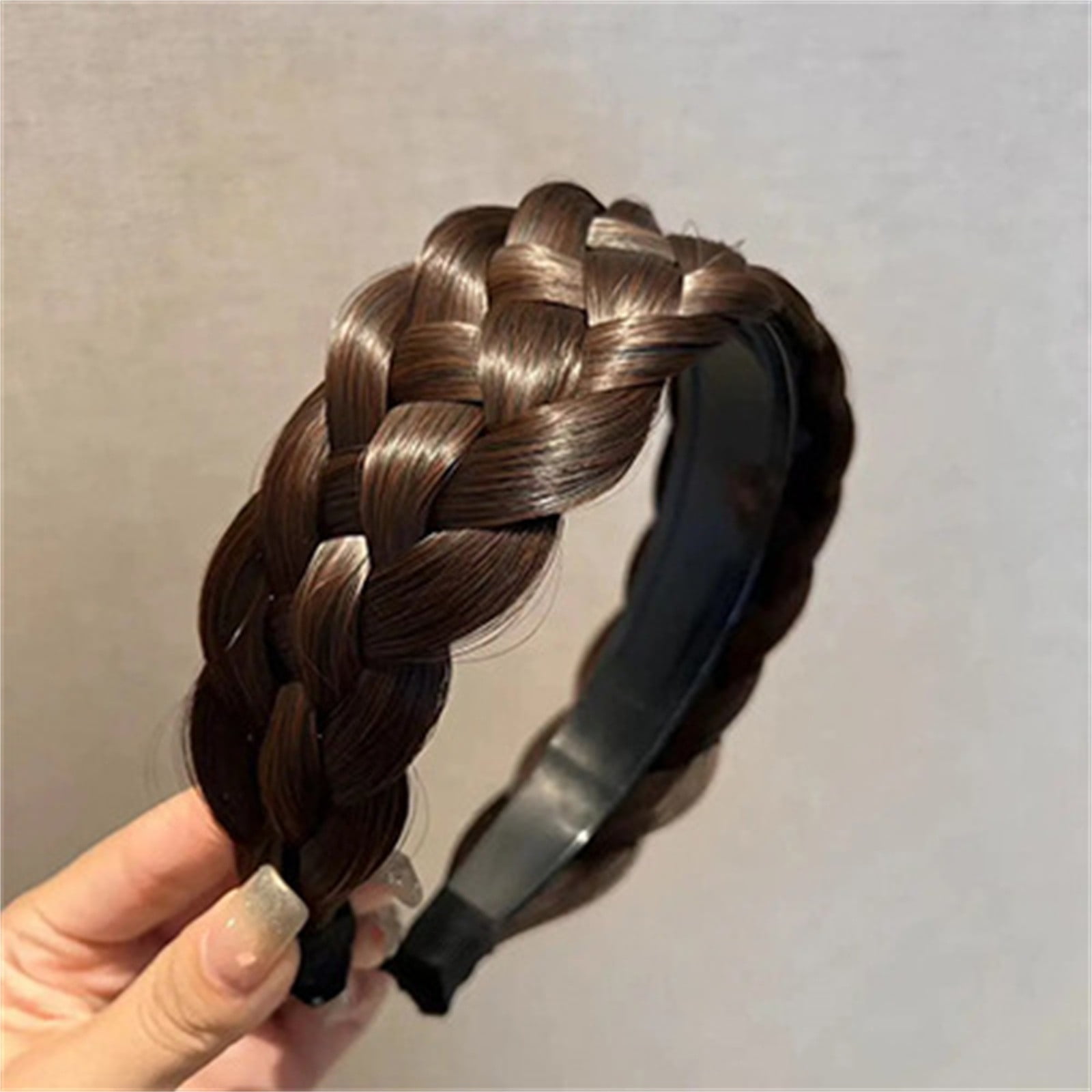 Guoxxzi Wig Headband,Five Strand Braid Widened Wig Hairband, High Skull ...