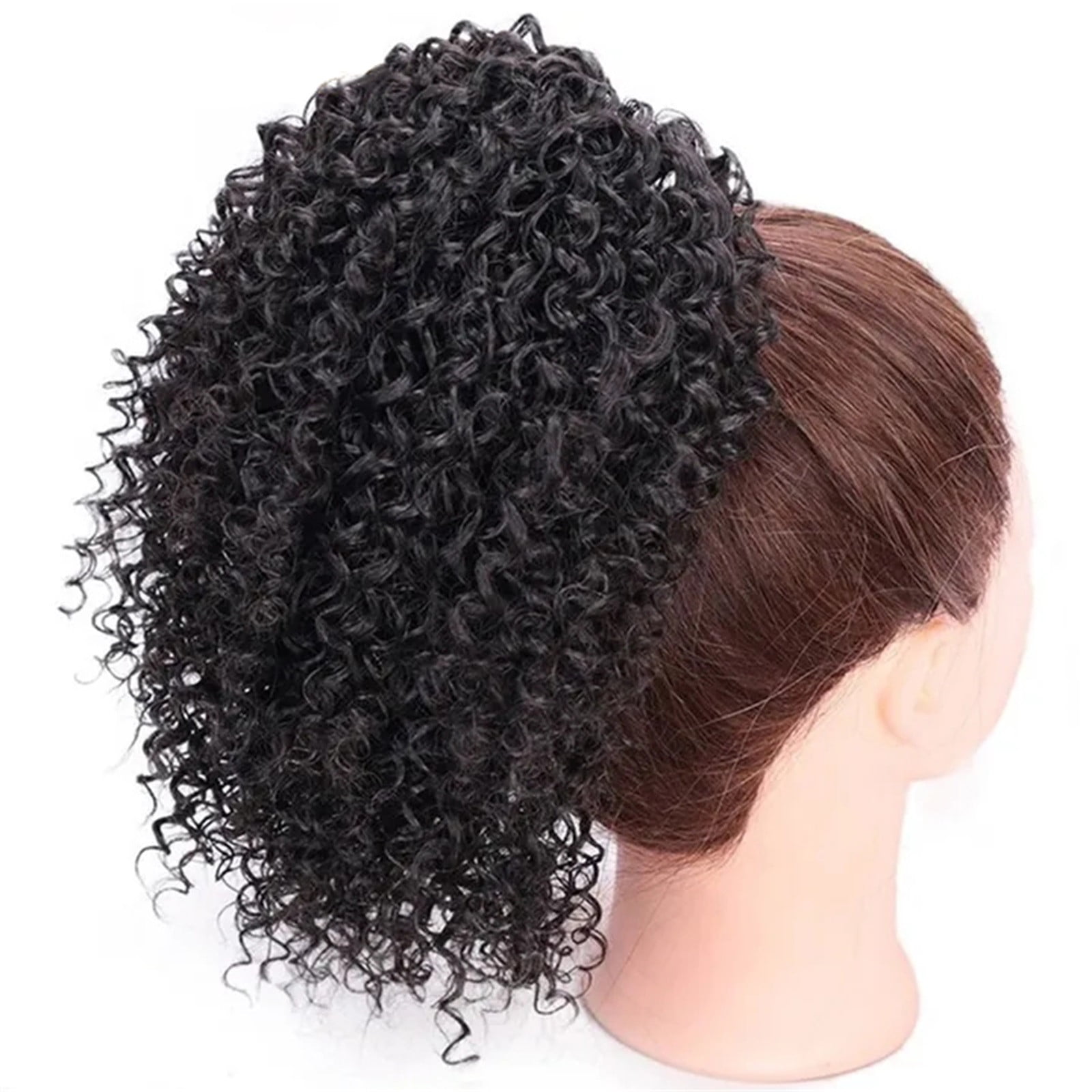 Guoxxzi Wig Lady Hair Buds Small Curly Hair Curly Hair Bun - Walmart.com