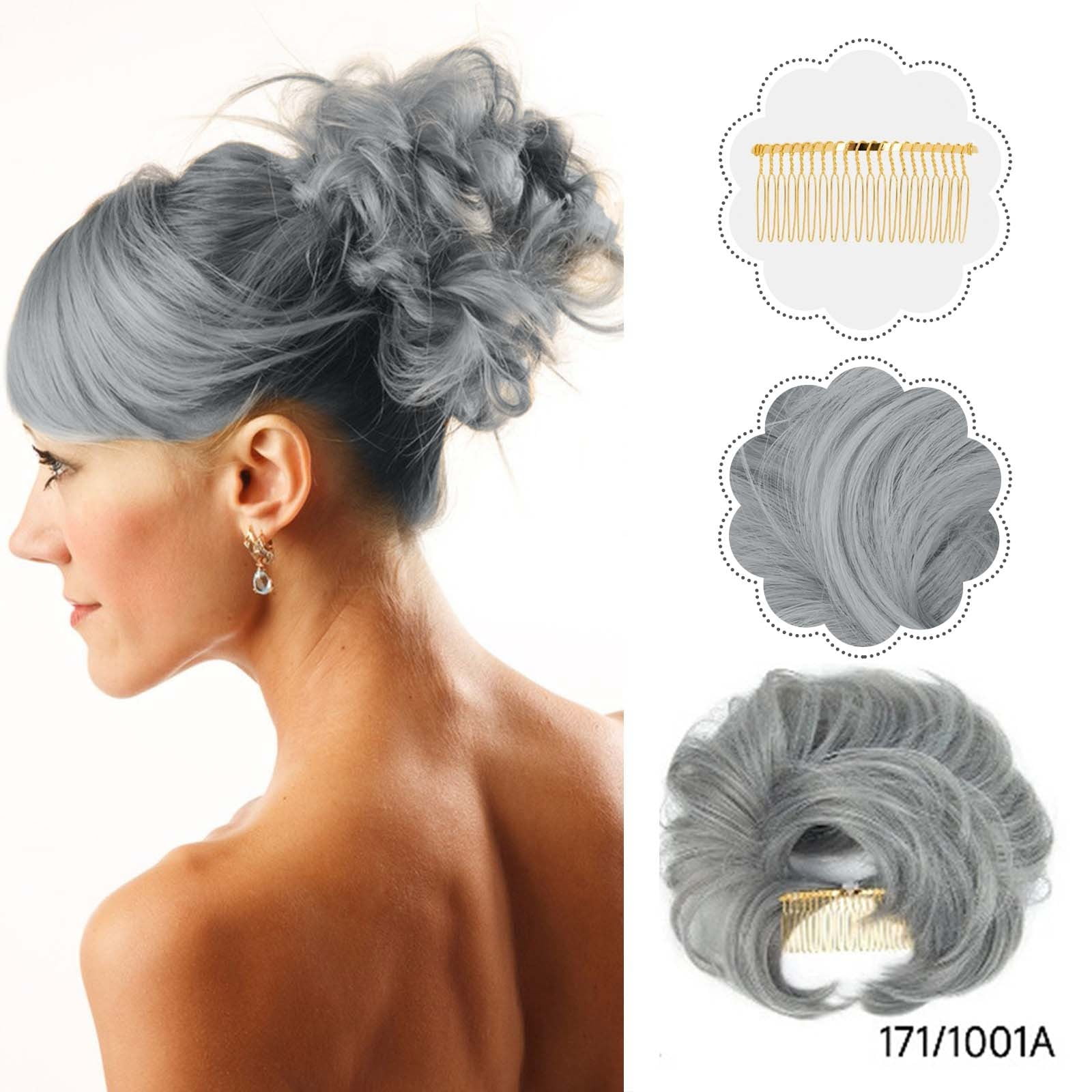 Guoxxzi Wig Piece, Messy Buns - 100% Human Hair Bun Real Scrunchies ...