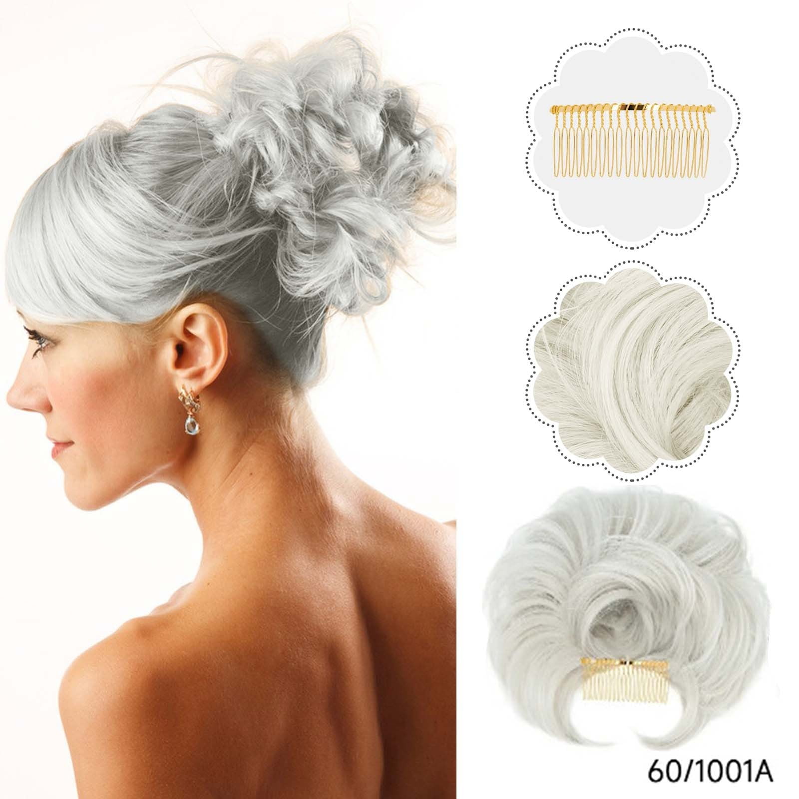 Guoxxzi Wig Piece, Messy Buns - 100% Human Hair Bun Real Scrunchies ...