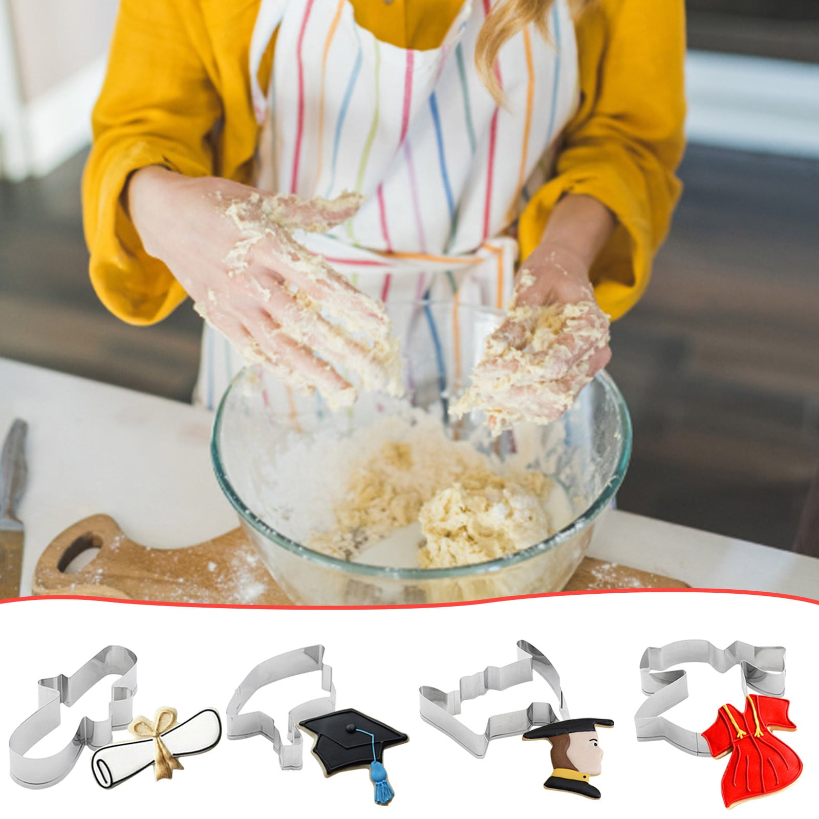Guozer 4Pcs Dough Cutter, Baking Molds for Graduation Party, Graduation ...