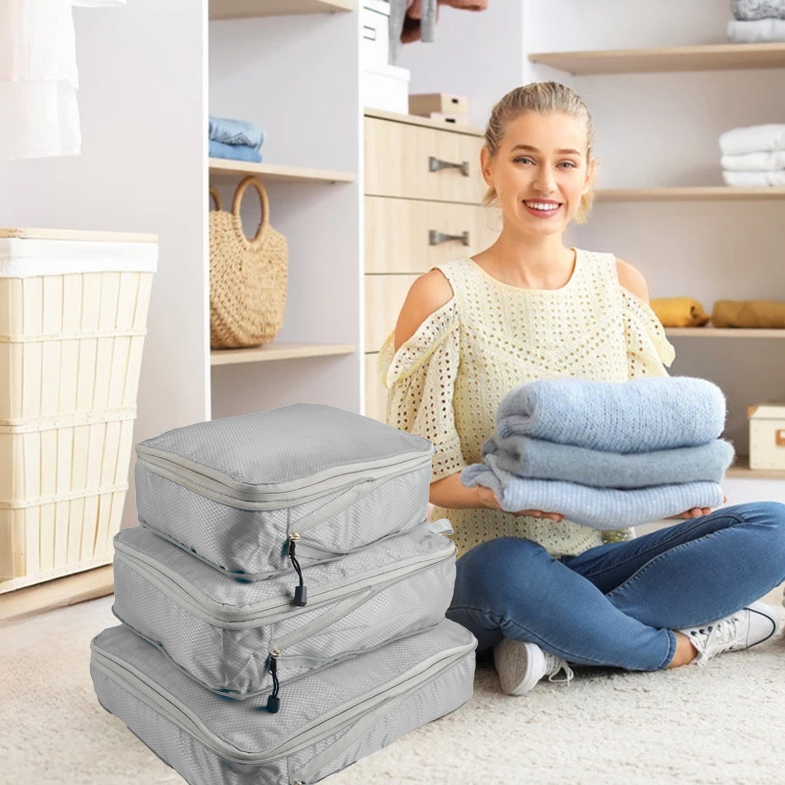 Guozer Blanket Storage Clothes Storage Bag Moving Organizer with Zipper ...